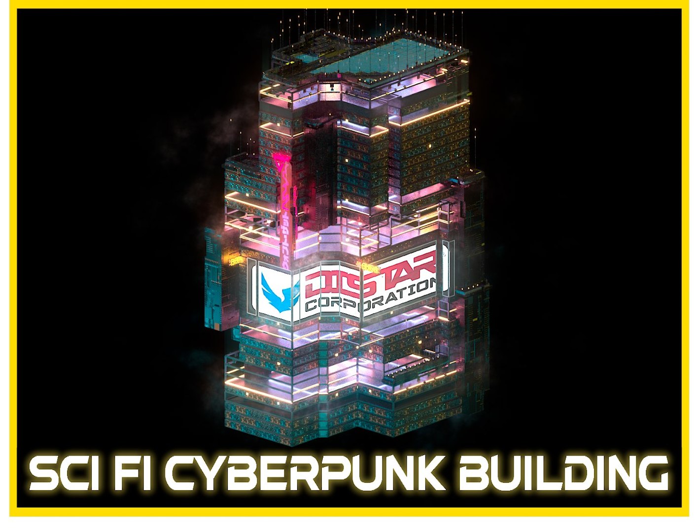 Sci-Fi Futuristic Cyberpunk Sci Fi City Building Skyscraper 36 3D Model ...