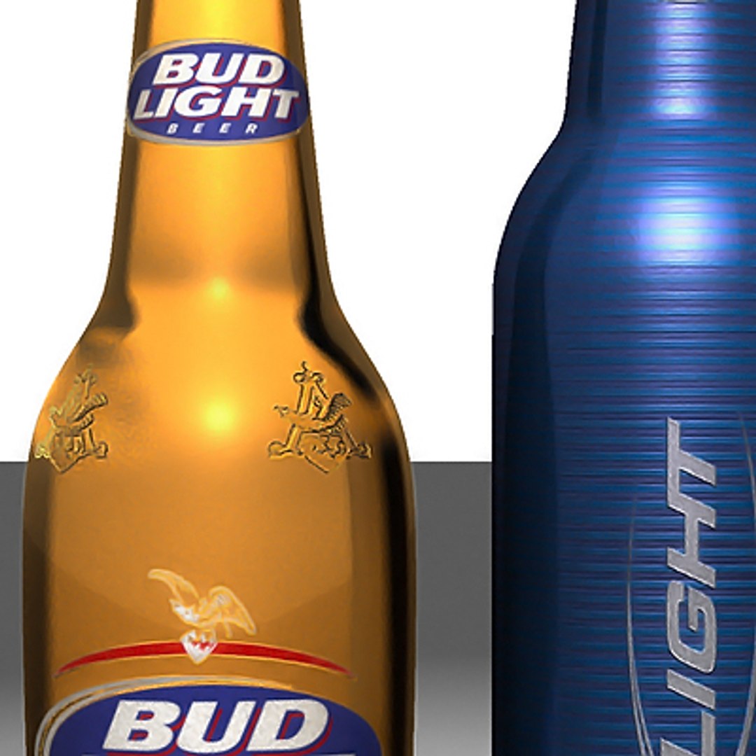 3d Budlight Bottles Model