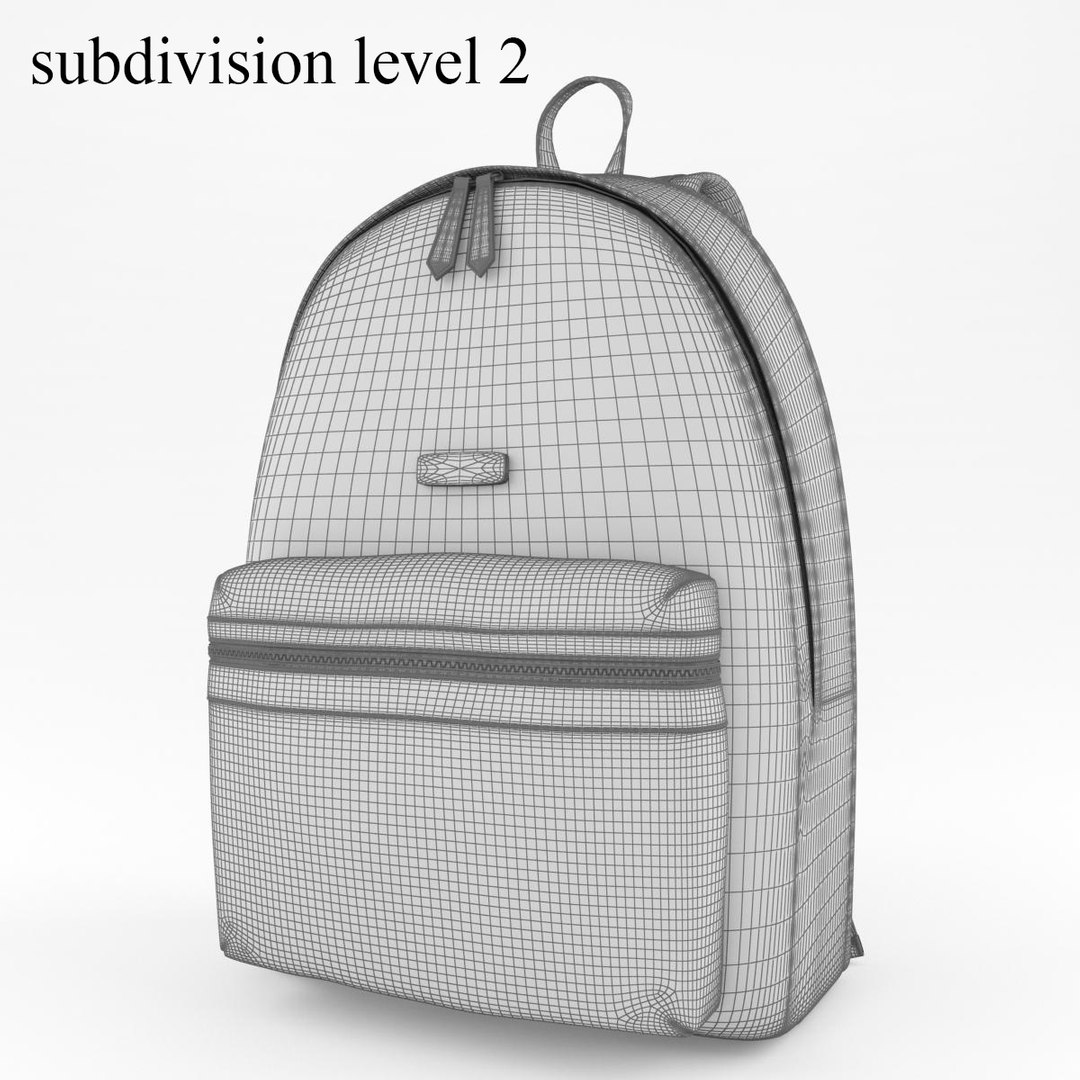3d Backpack Accessories Model