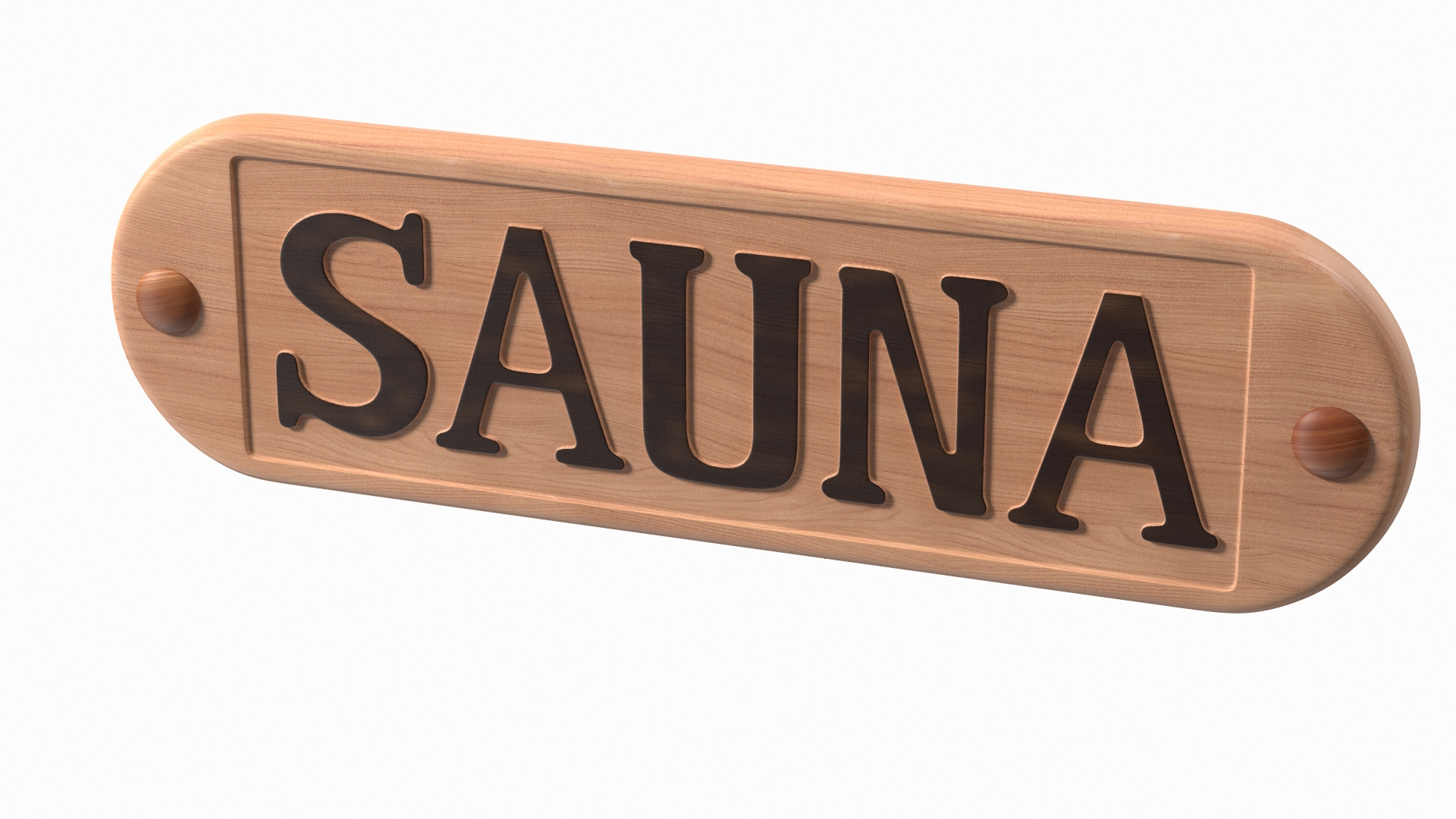 Sauna wooden sign model - TurboSquid 1701430