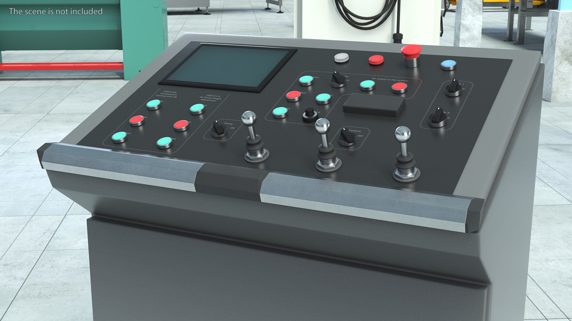 Control Desk Panel Dark 3D Model - TurboSquid 2156959