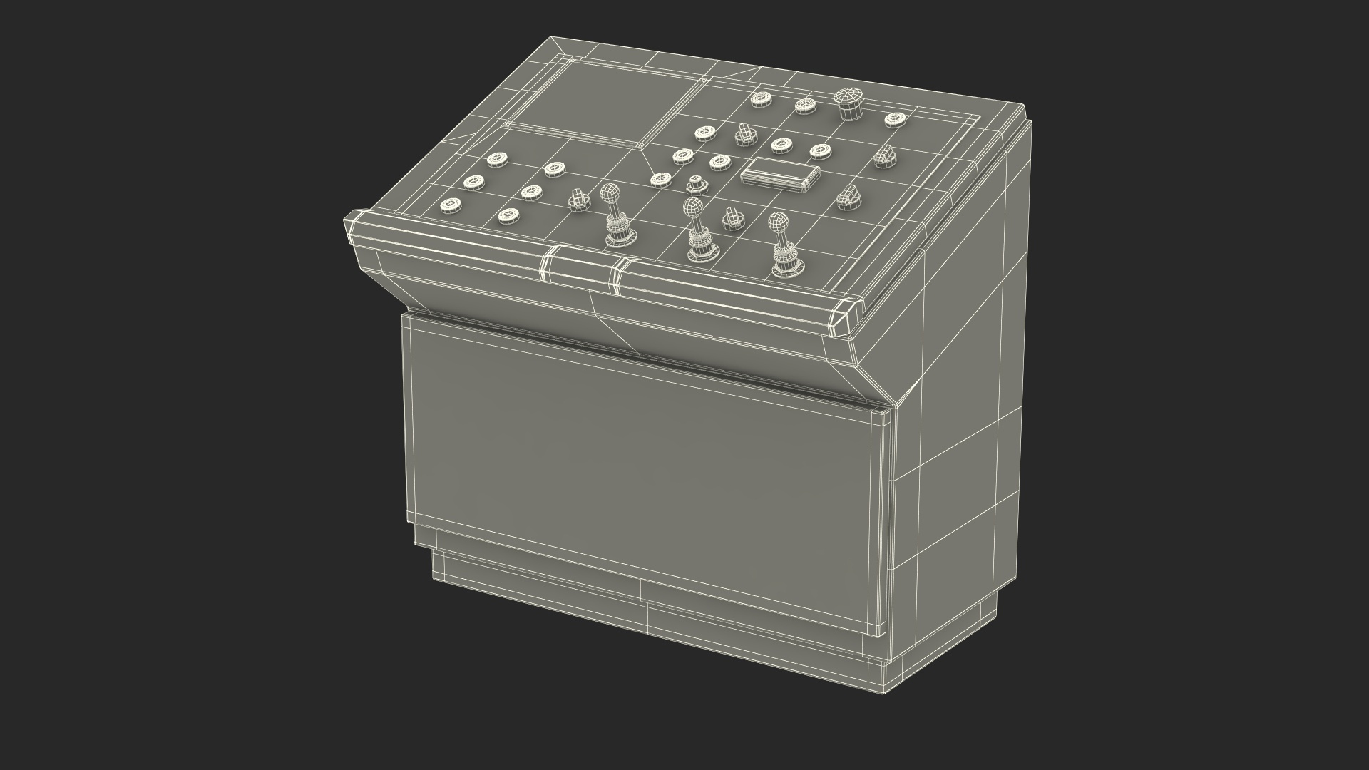 Control Desk Panel Dark 3D Model - TurboSquid 2156959