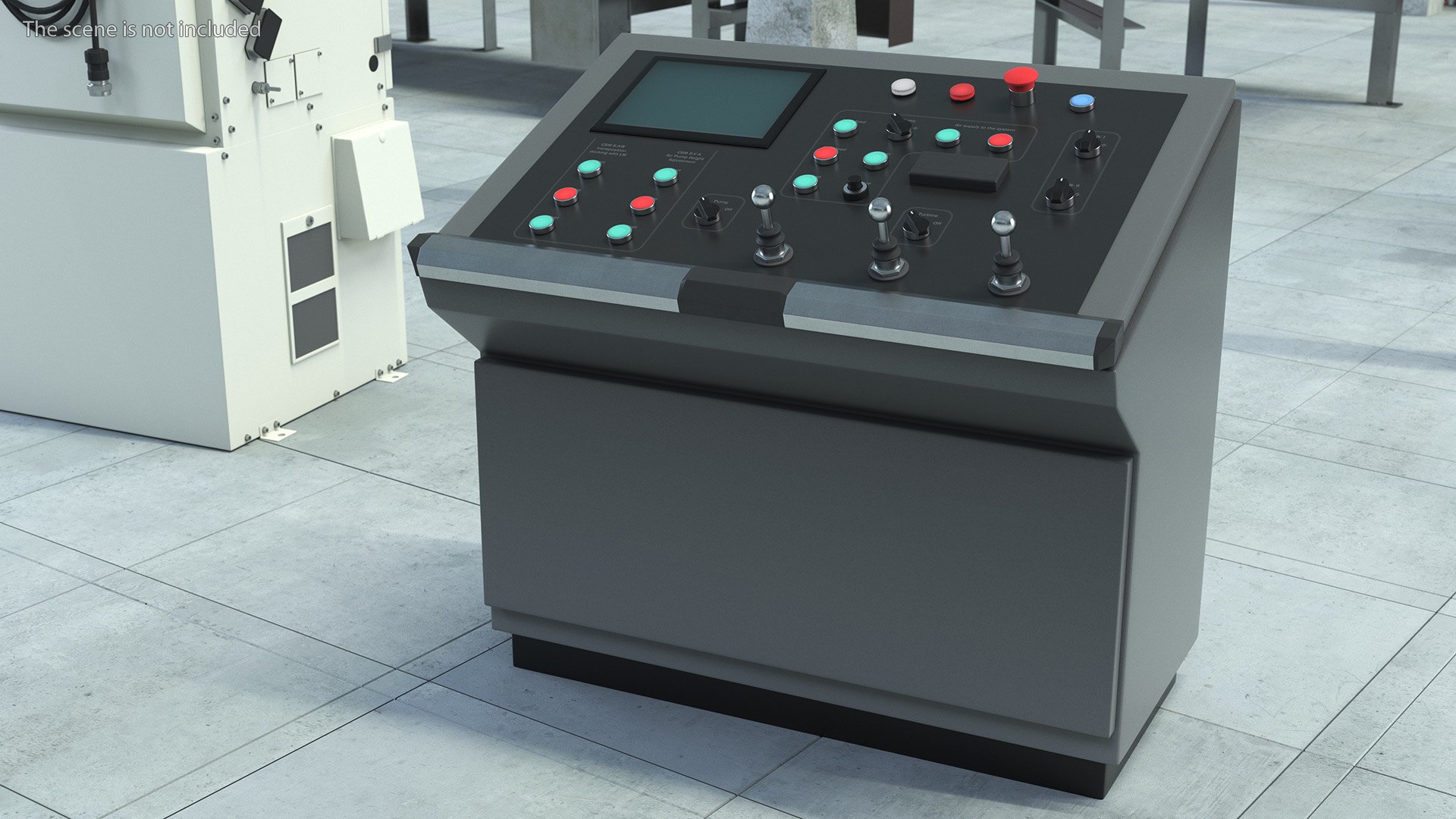 Control Desk Panel Dark 3D Model - TurboSquid 2156959