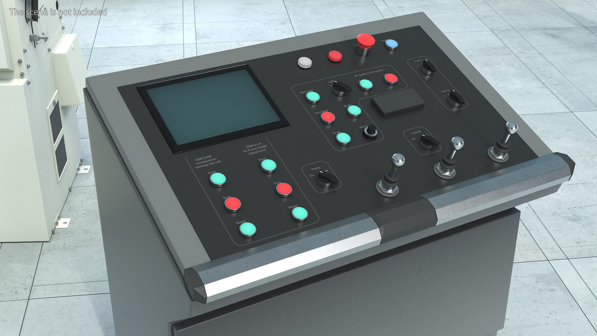 Control Desk Panel Dark 3D Model - TurboSquid 2156959