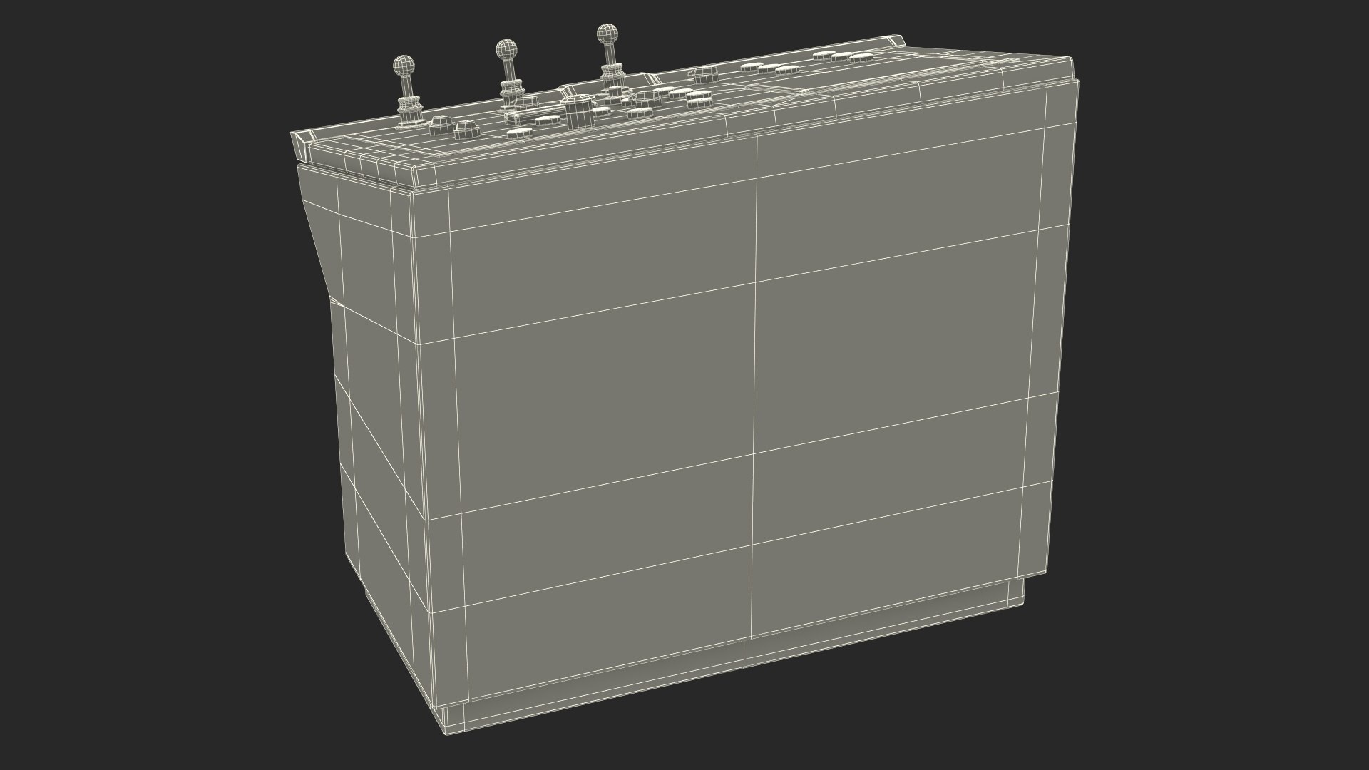 Control Desk Panel Dark 3D model - TurboSquid 2156959