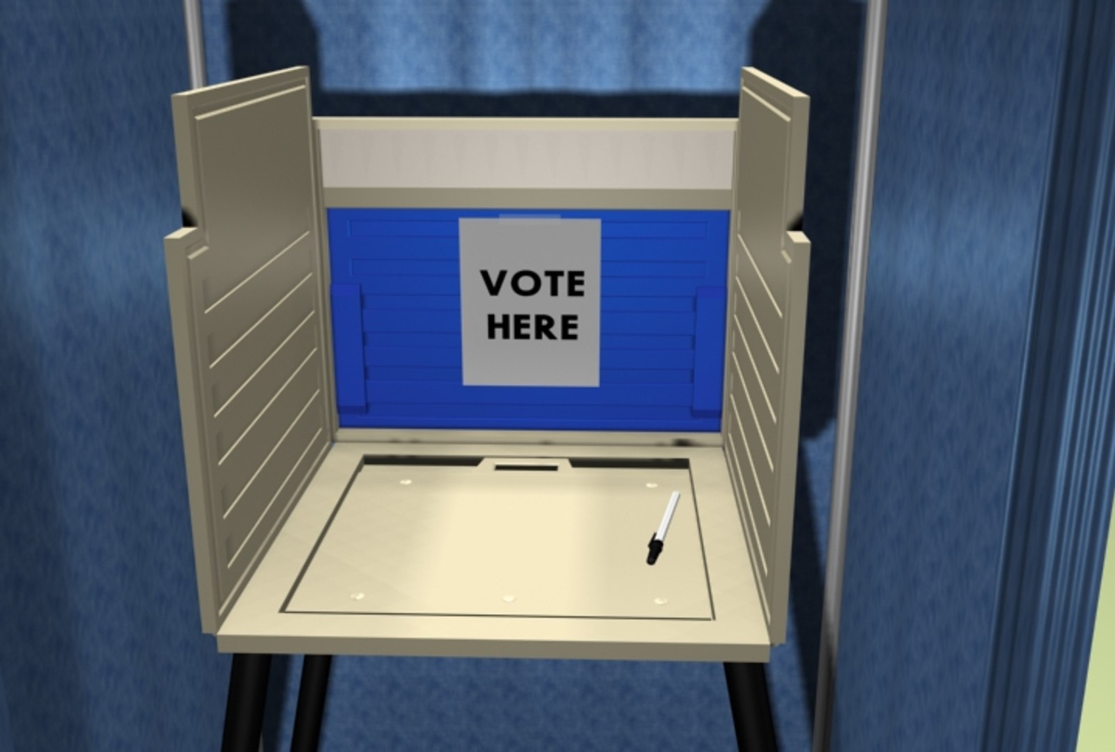 3d Voting Booth Model