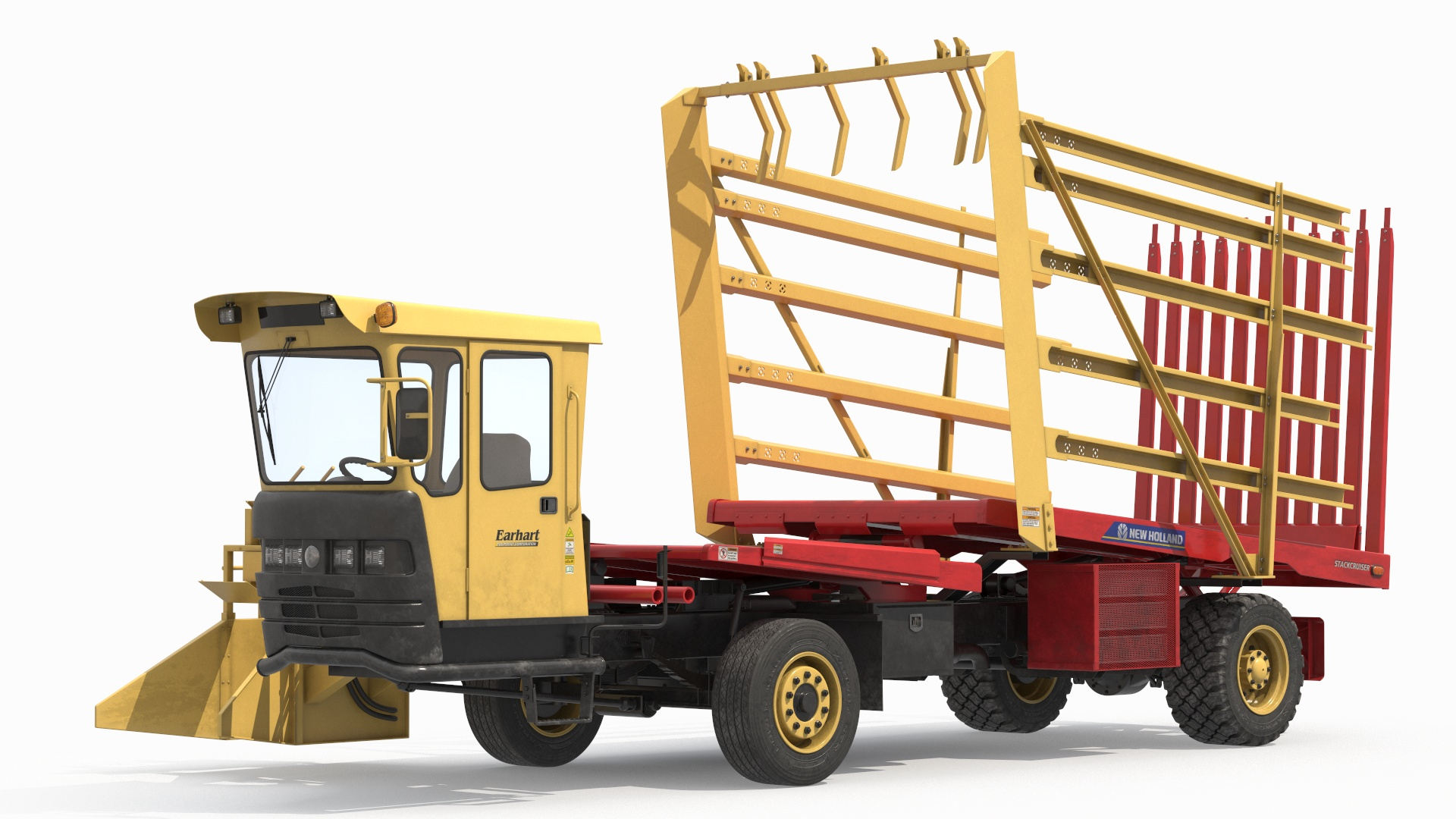 3D Stackcruiser Automatic Bale Wagon Farm Vehicle Red Yellow ...