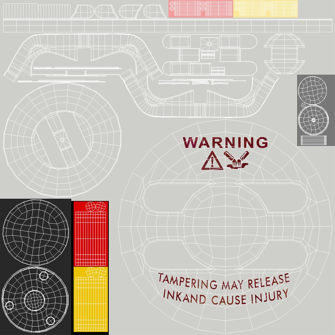 3D Ink Security Tag White - TurboSquid 1997569