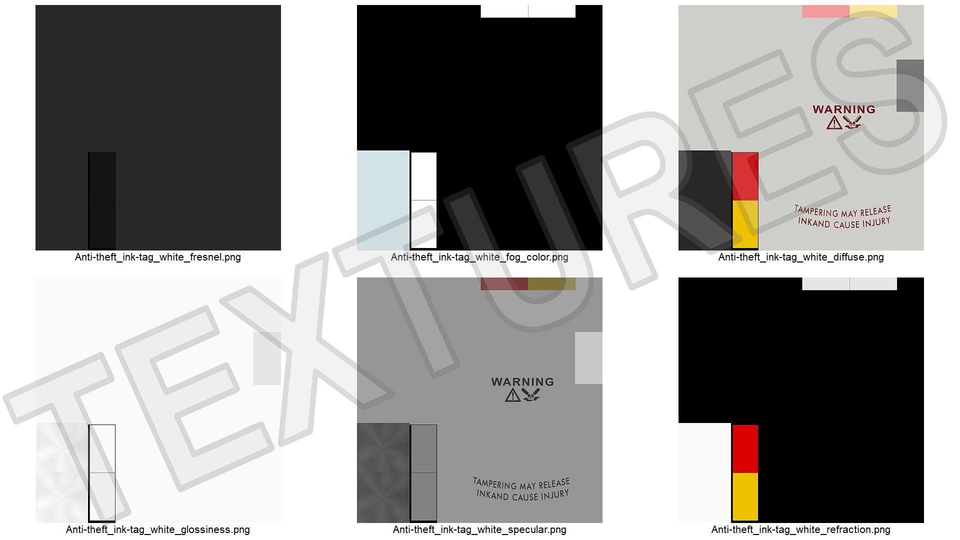 3D Ink Security Tag White - TurboSquid 1997569