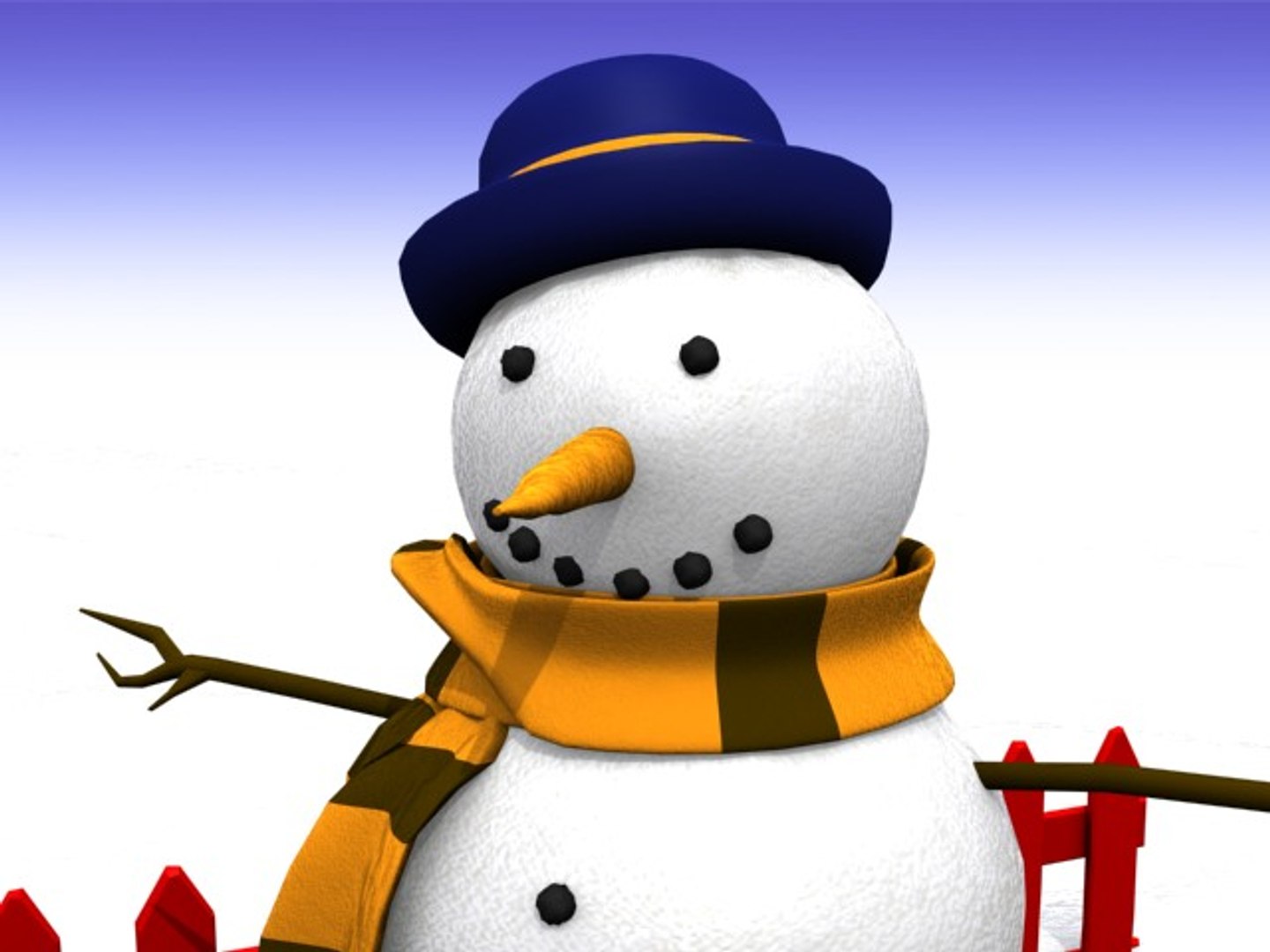 Snow Man Snowman 3d Model