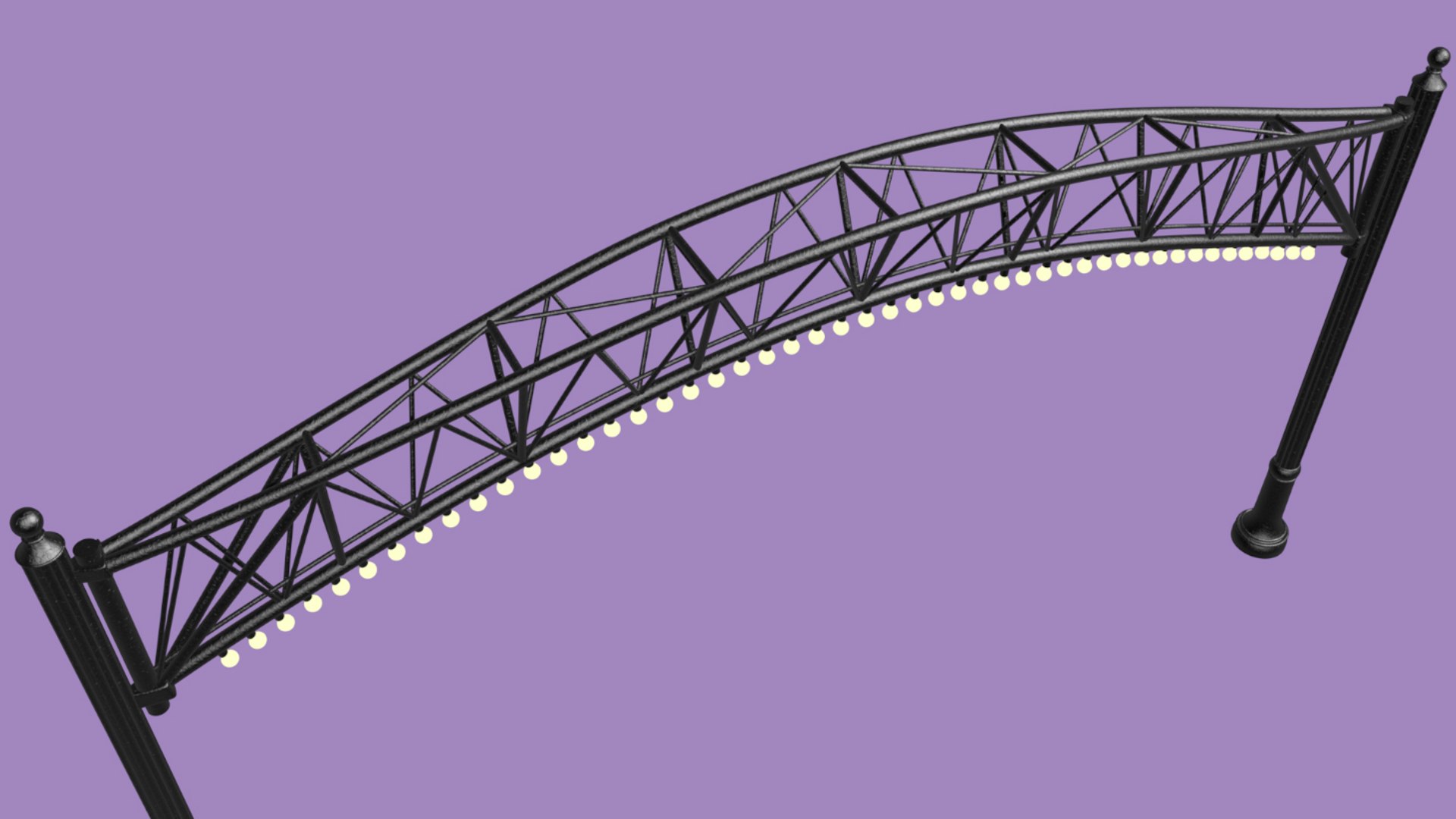 3D street arch lights model - TurboSquid 1275891