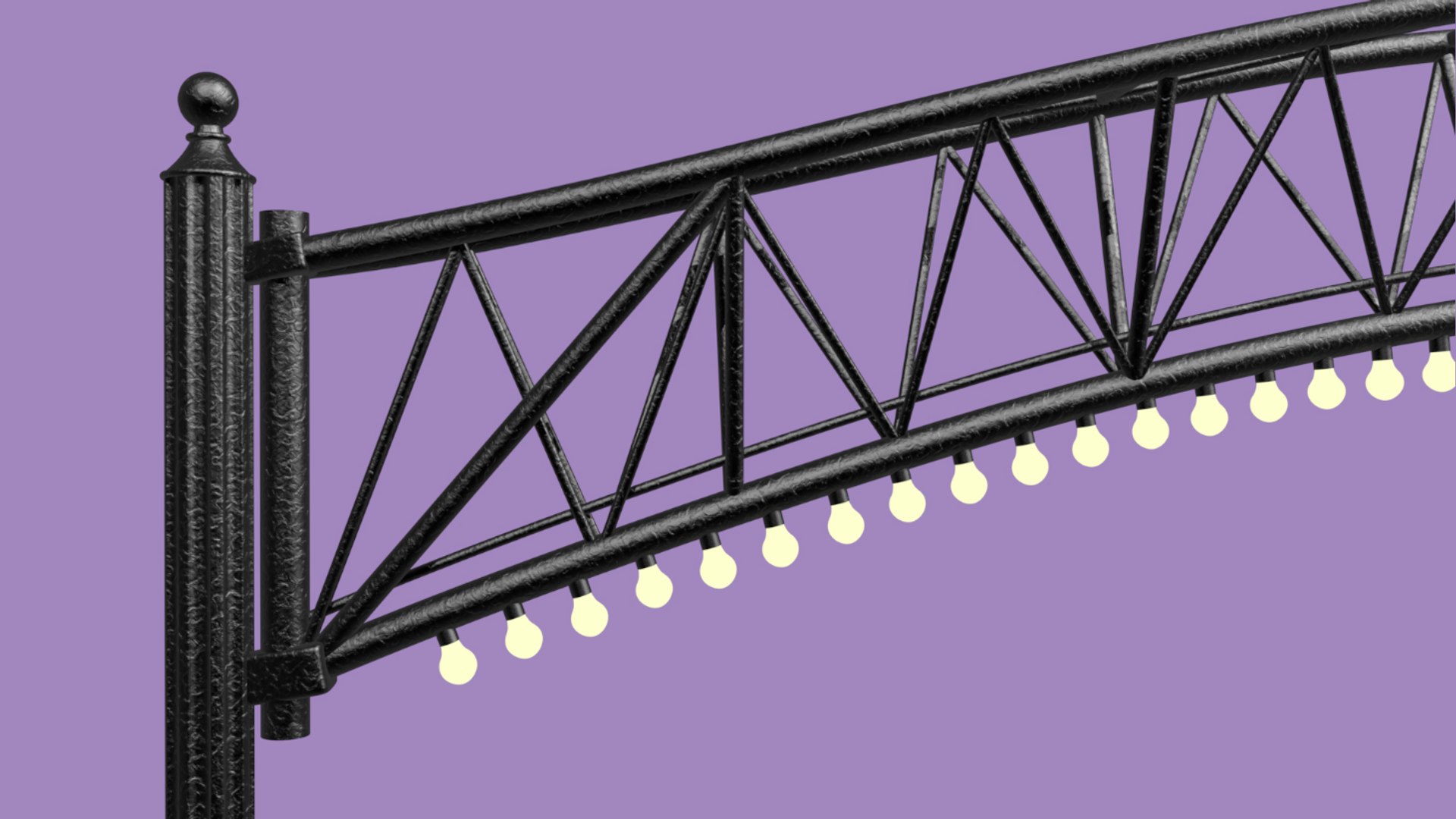 3D street arch lights model - TurboSquid 1275891
