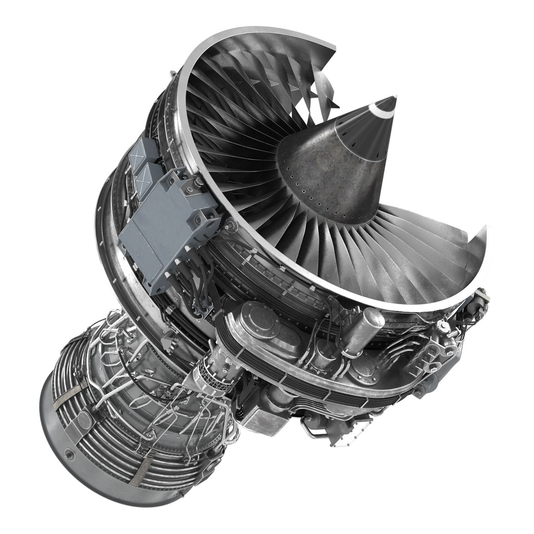 turbofan engine cfm international 3d max