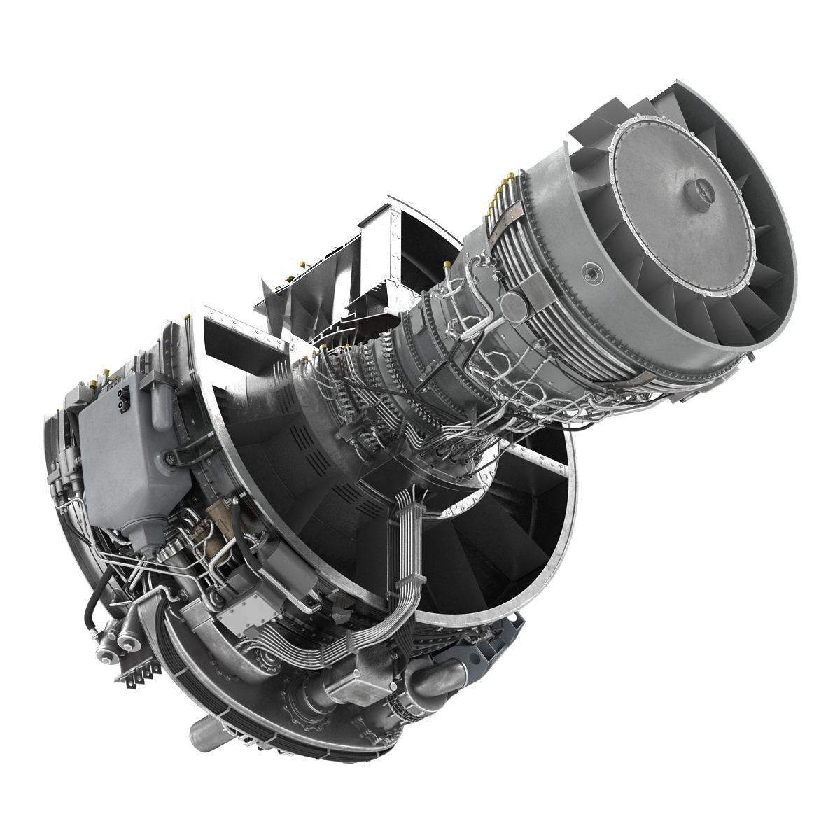 turbofan engine cfm international 3d max