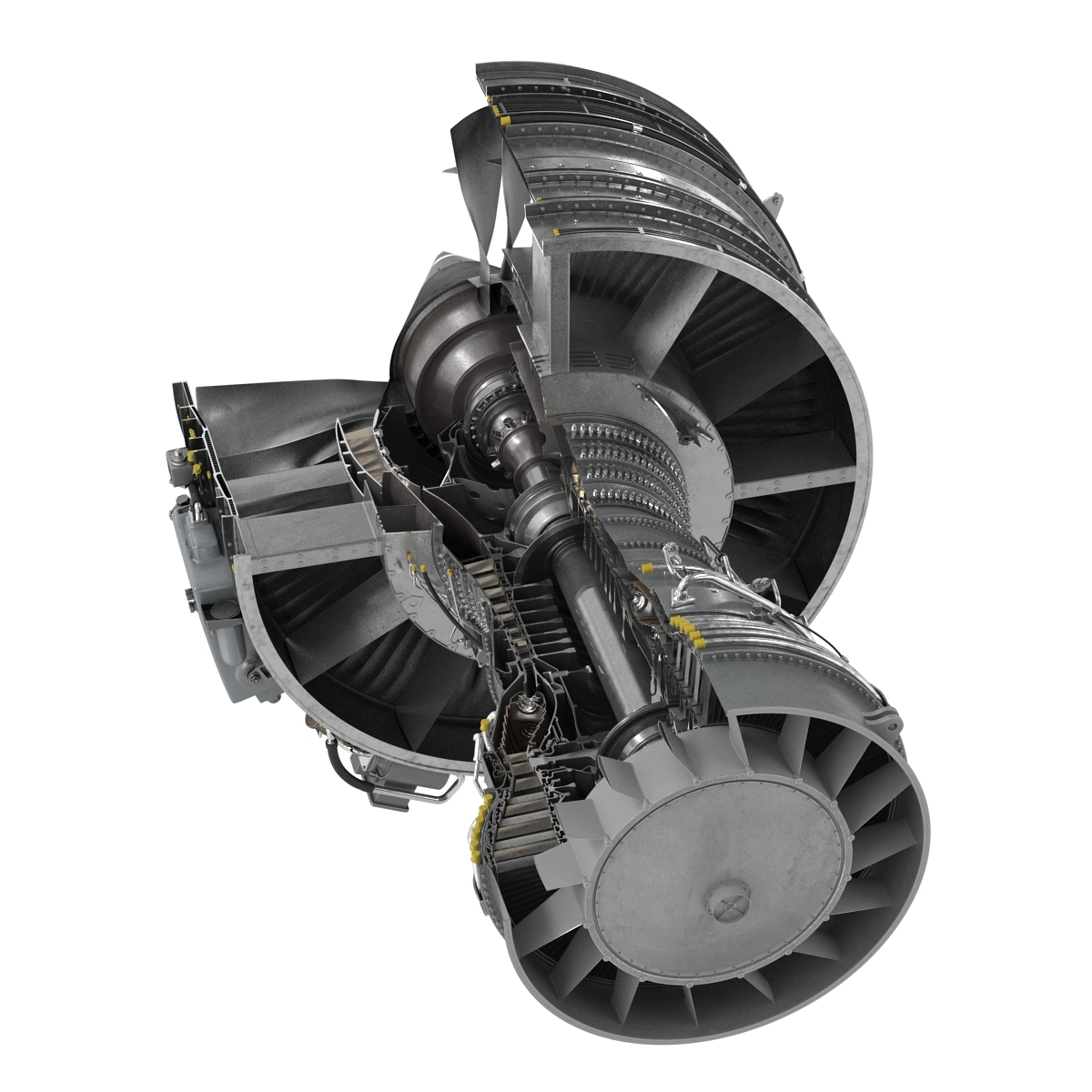 turbofan engine cfm international 3d max