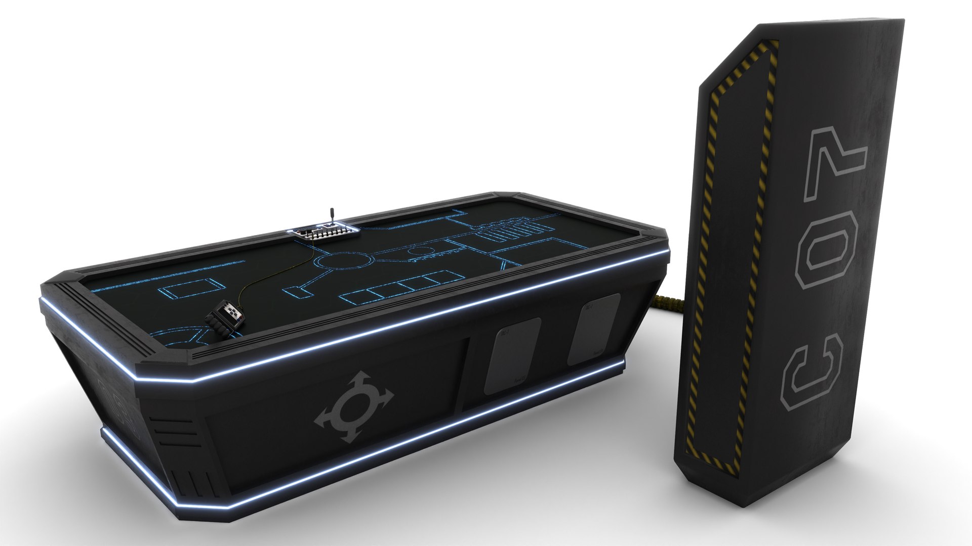 3D Model Tactical Hub Table - TurboSquid 2397302