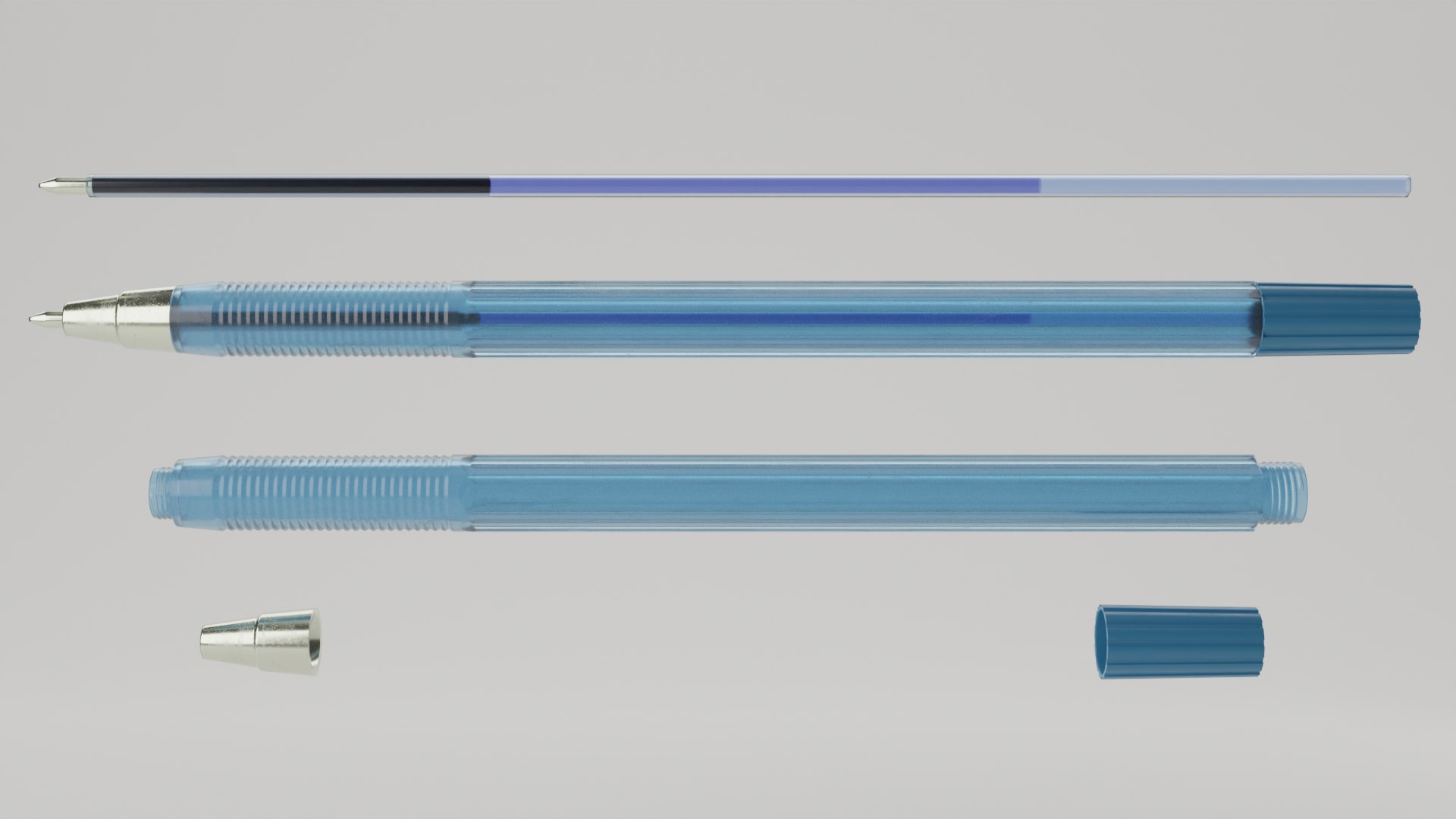 Transparent Ballpoint Pen 3D Model - TurboSquid 2091709