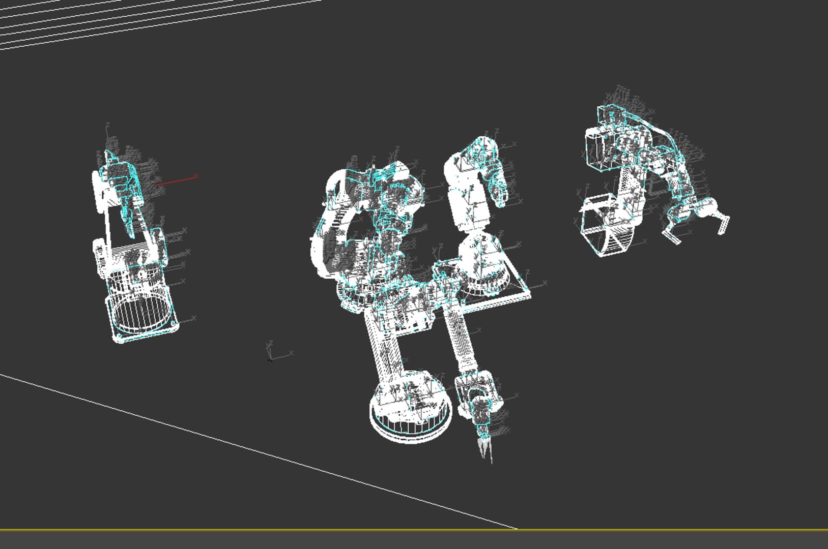 Robot Arms Collection Articulated Arm Industrial Robot Arm 3D Model ...