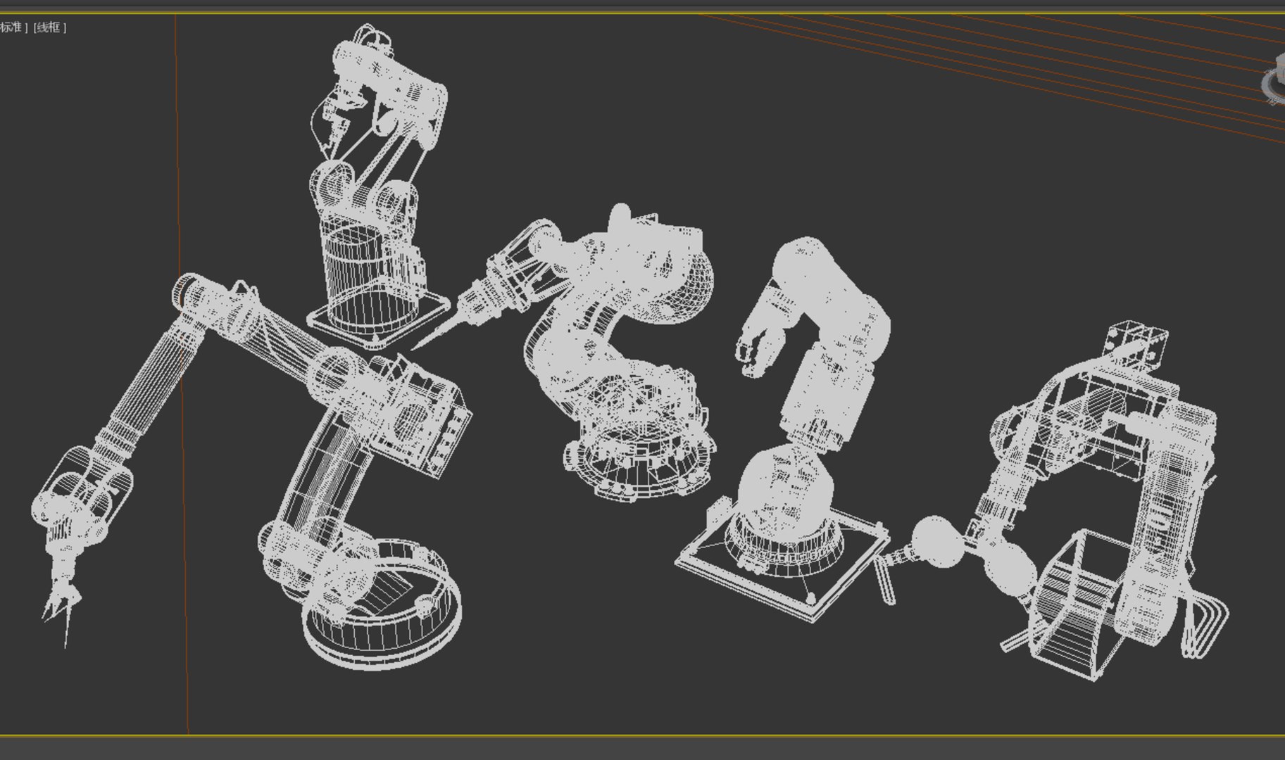 Robot Arms Collection Articulated Arm Industrial Robot Arm 3D Model ...