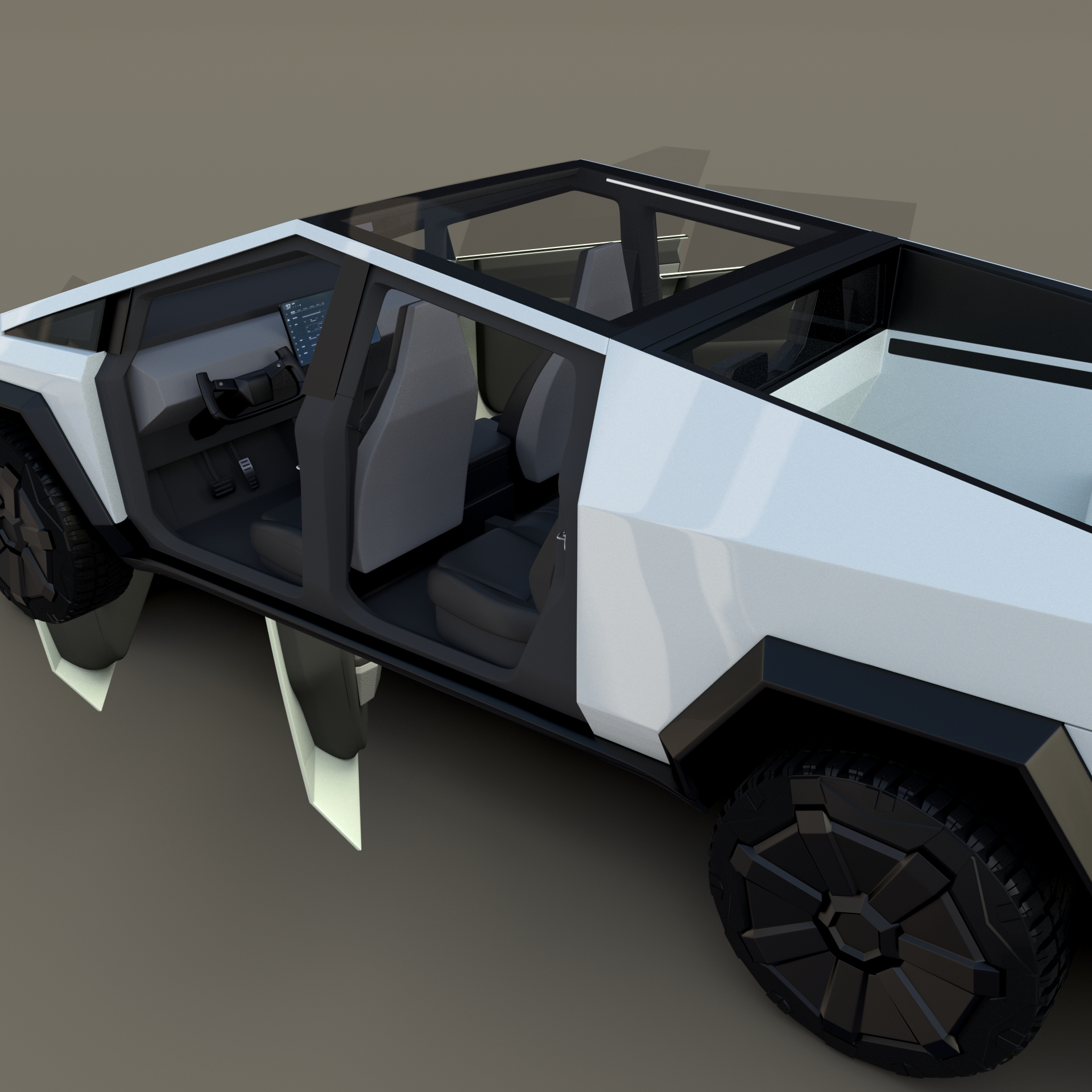 3D model tesla cybertruck chassis interior - TurboSquid 1520398