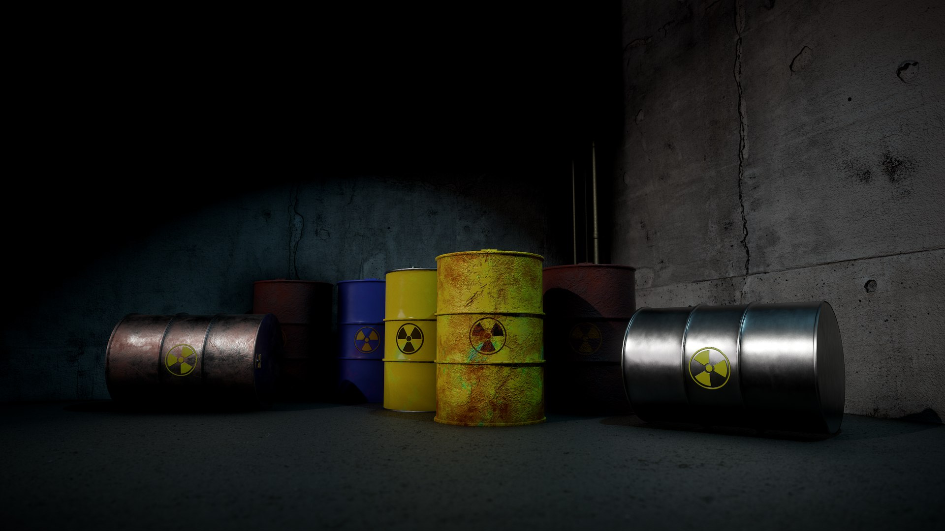 Radioactive Barrels 3D Model - TurboSquid 1819149