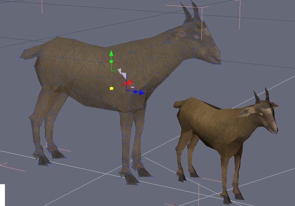 3d goat video games model