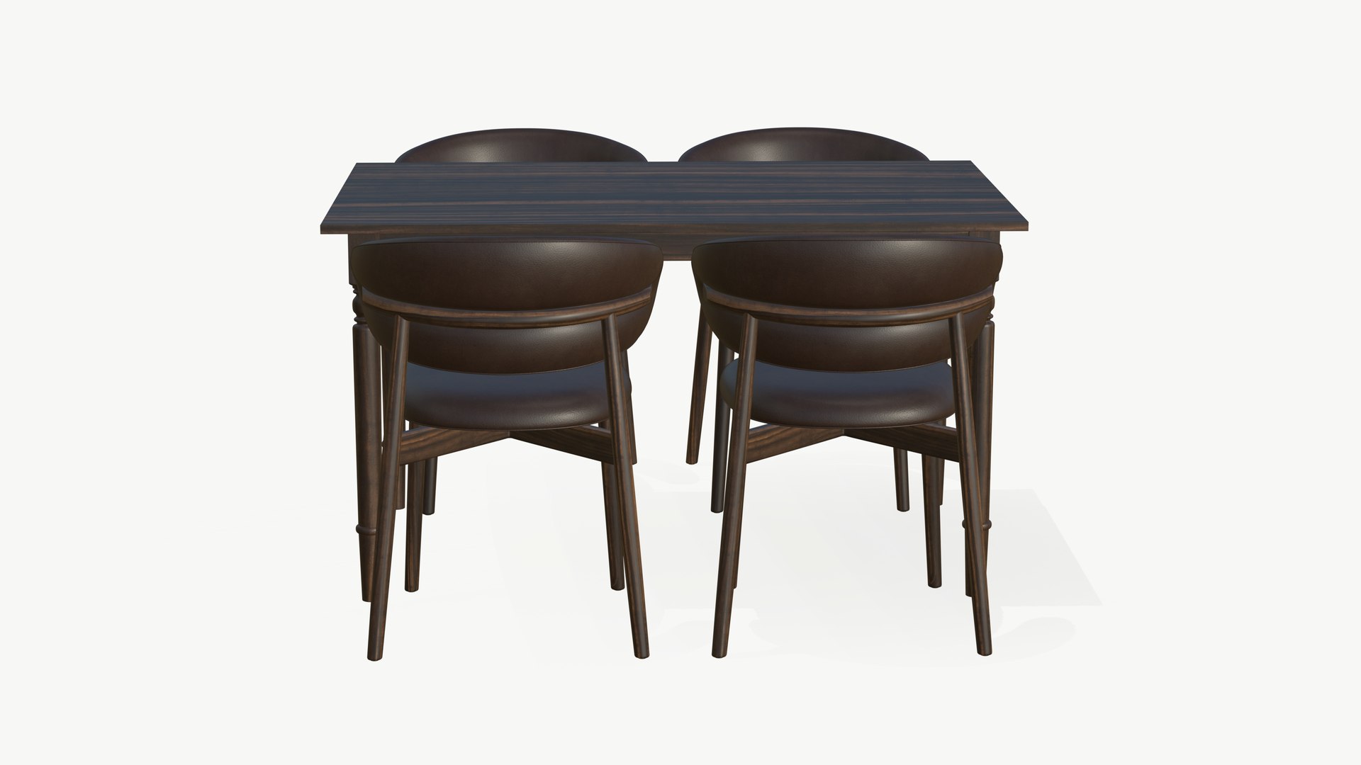 3D Dining Table Chair Realistic Wooden Model - TurboSquid 2013927