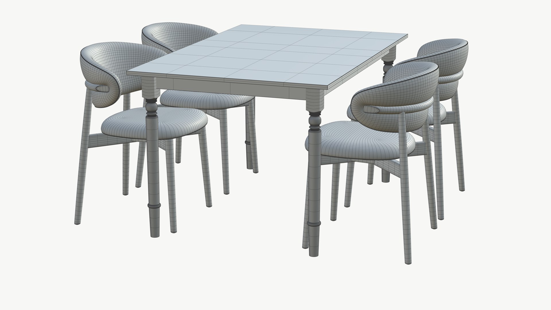 3D Dining Table Chair Realistic Wooden model - TurboSquid 2013927
