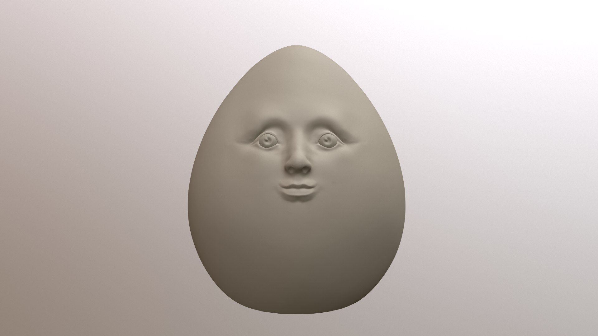 Egg With Face 3D Model - TurboSquid 2324233