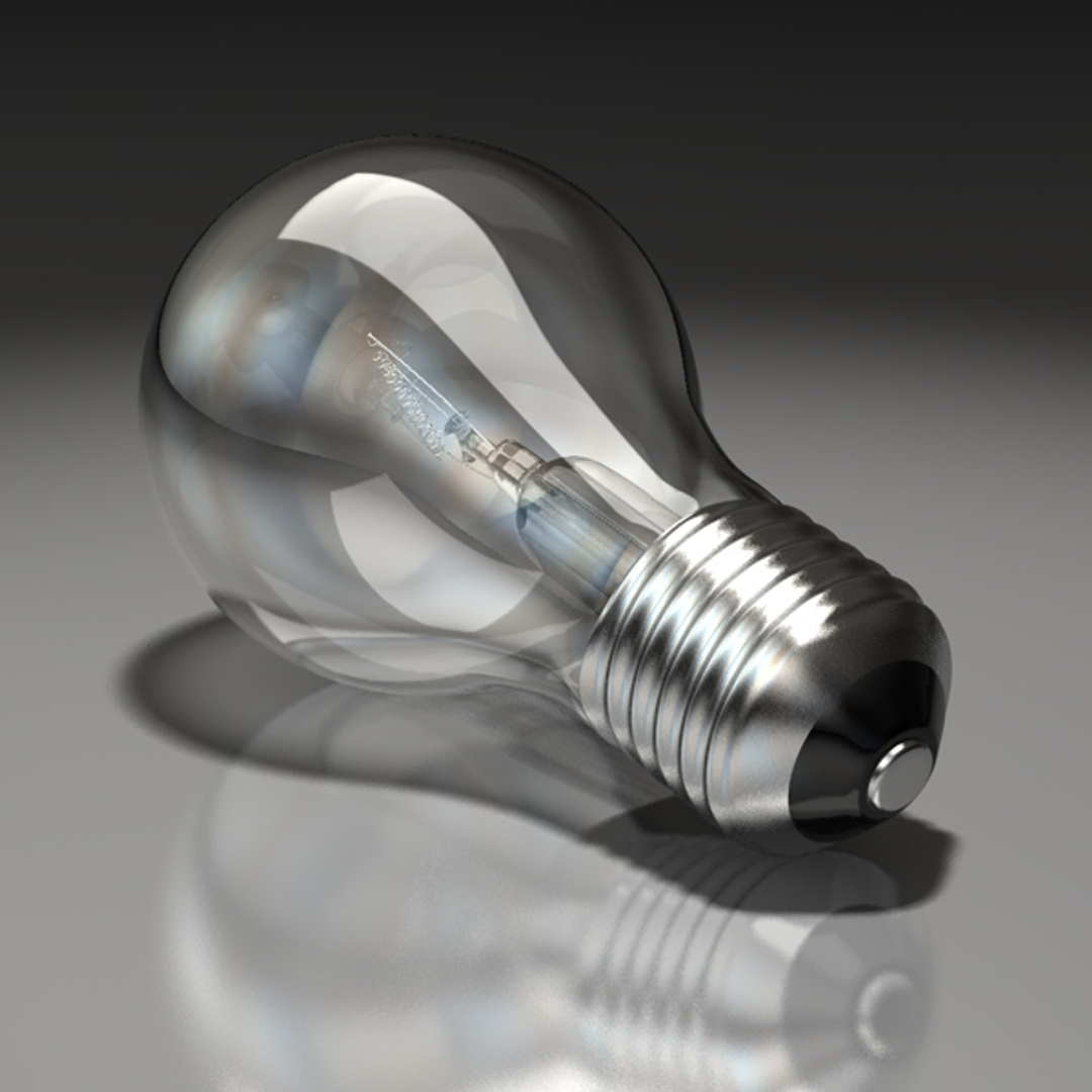 3d Model Realistic Standard Lightbulb Lighting