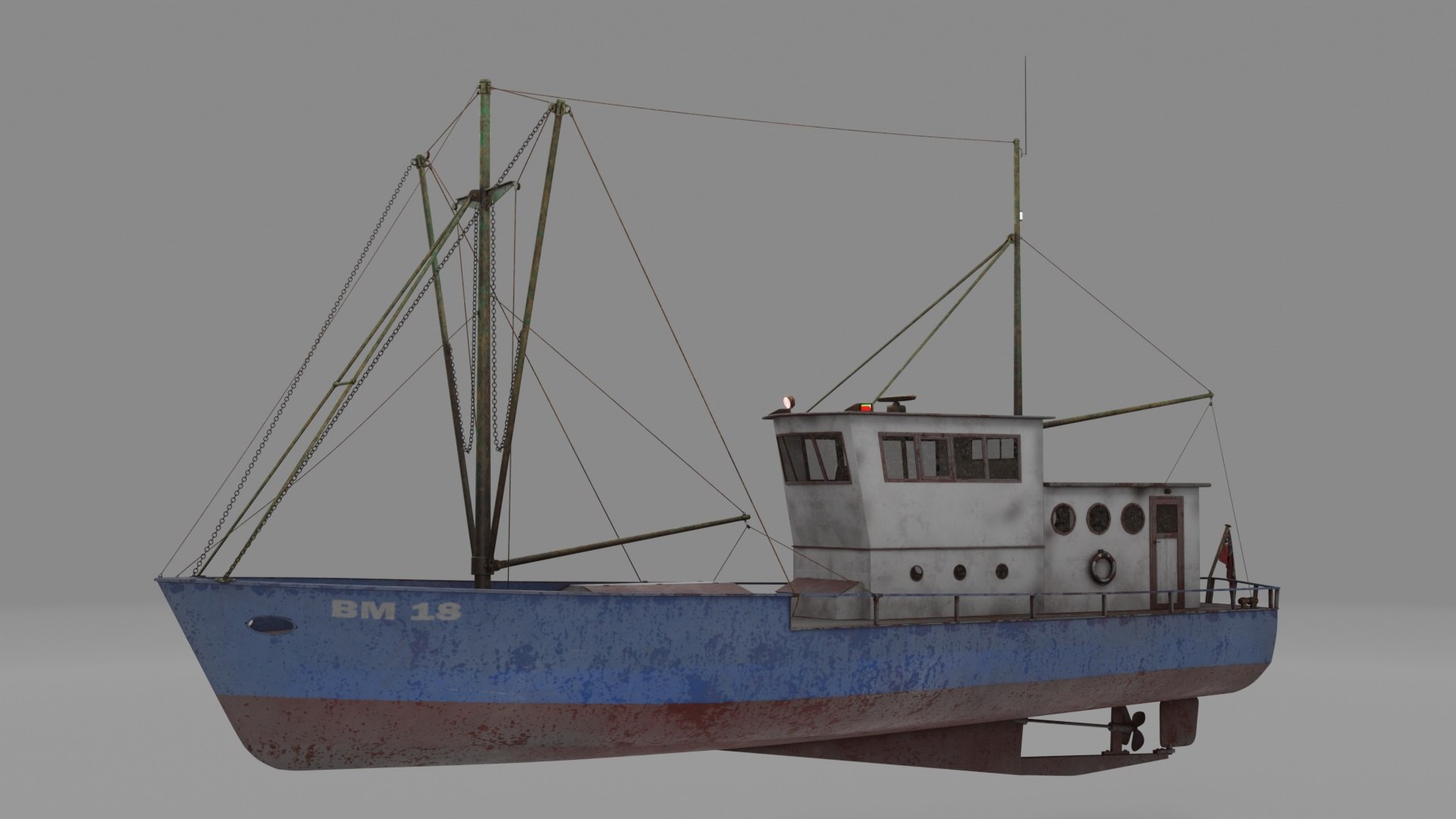 Old Steel Fishing Boat 3D - TurboSquid 2020768