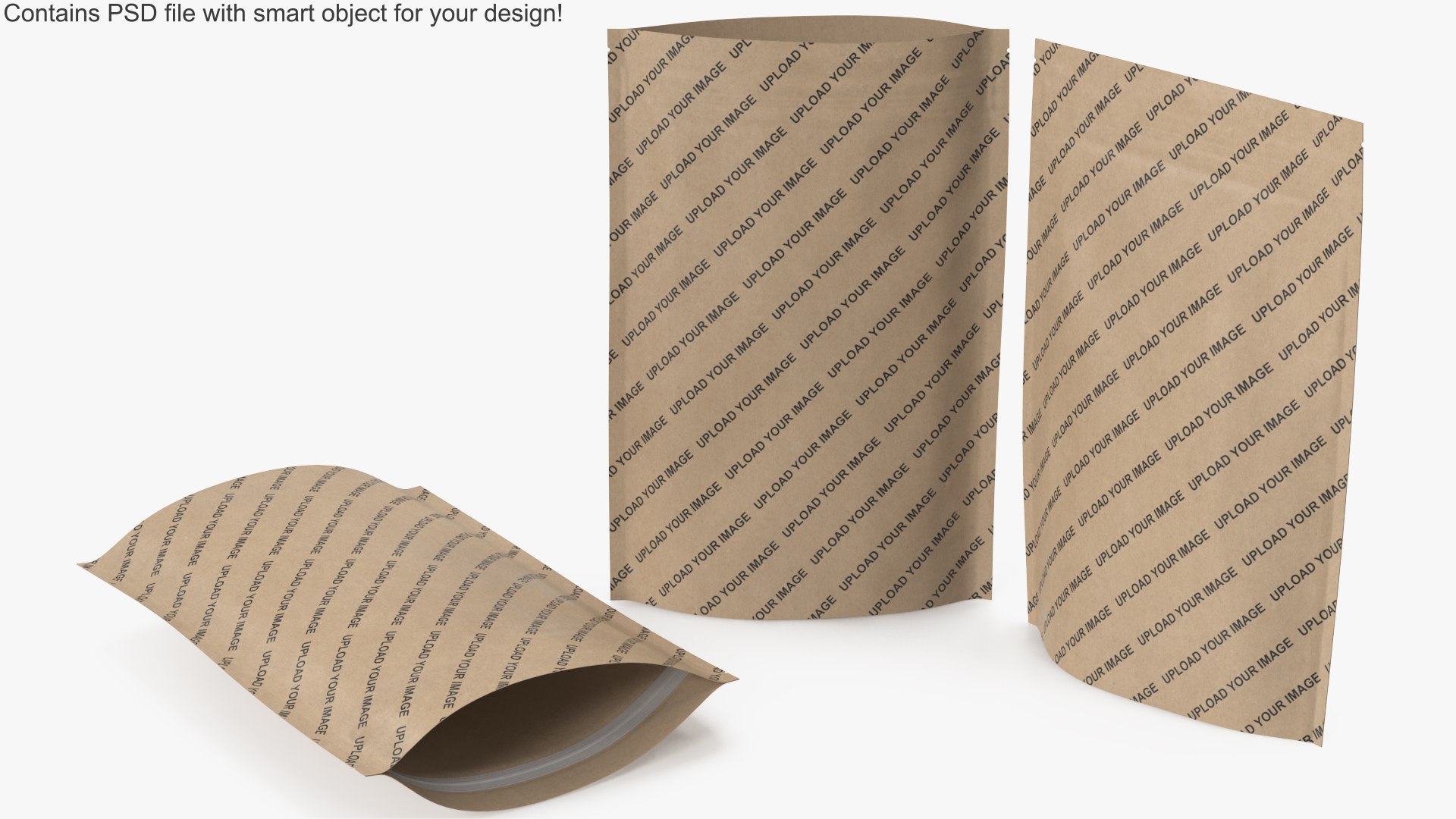 Zipper kraft paper bags 3D model - TurboSquid 1713569