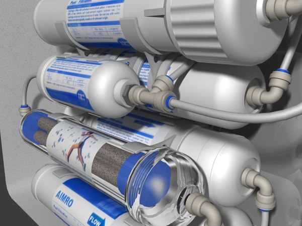3d water filter model