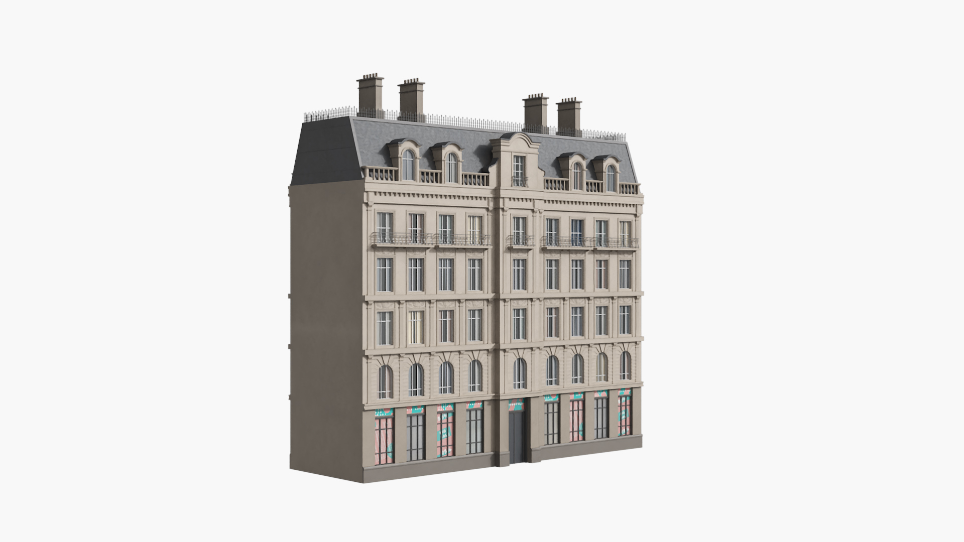 Paris Traditional Two Sided Building 3D - TurboSquid 2291200