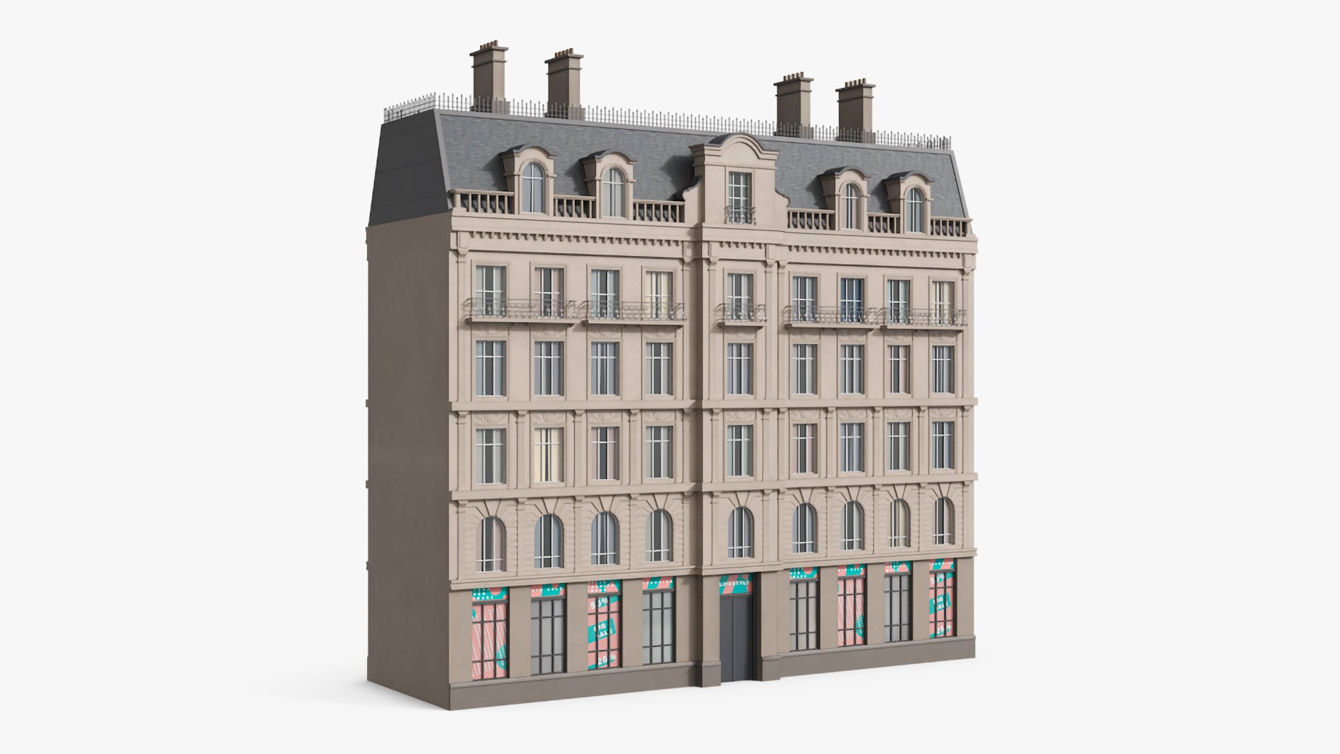Paris Traditional Two Sided Building 3D - TurboSquid 2291200