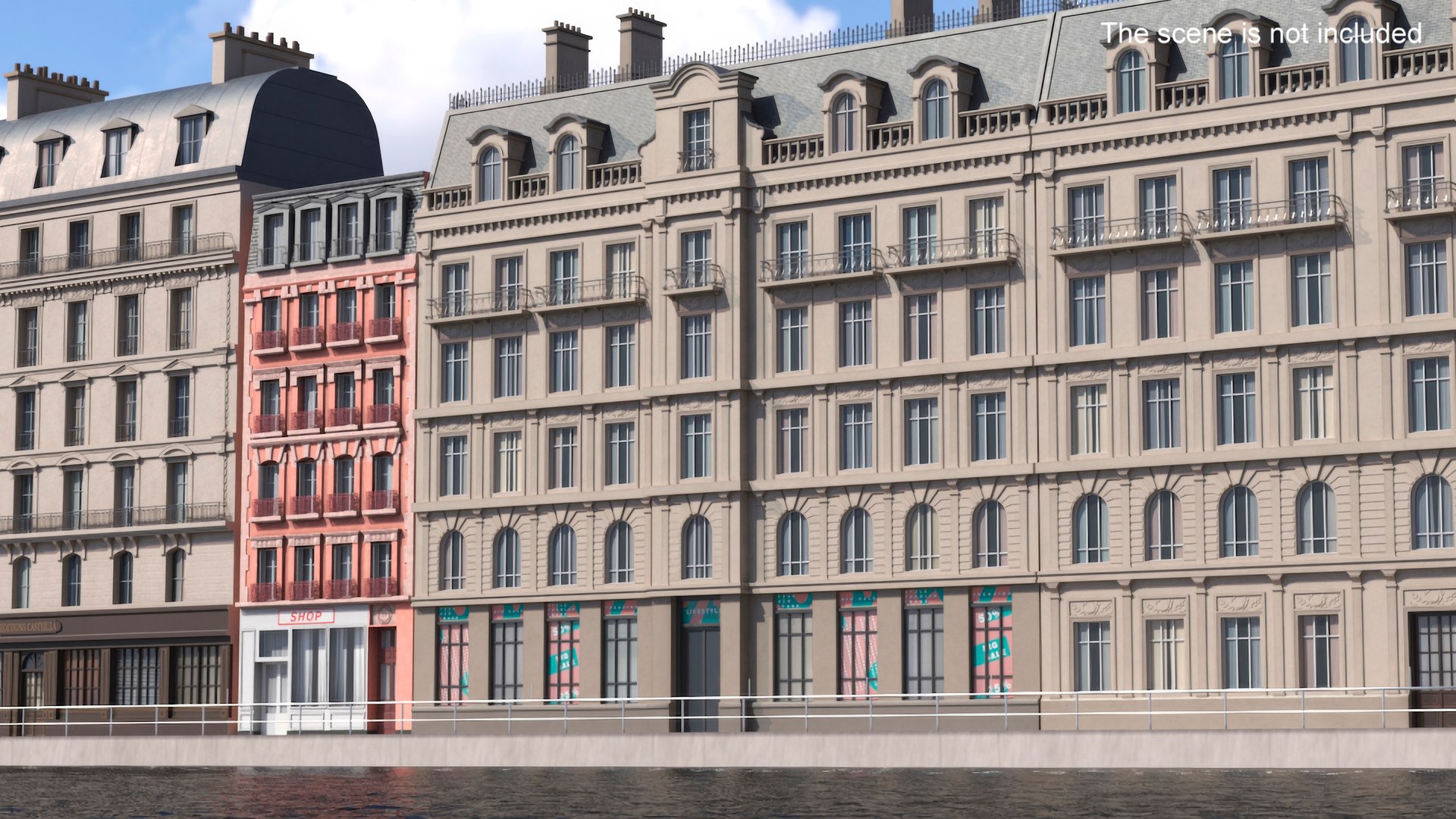 Paris Traditional Two Sided Building 3D - TurboSquid 2291200