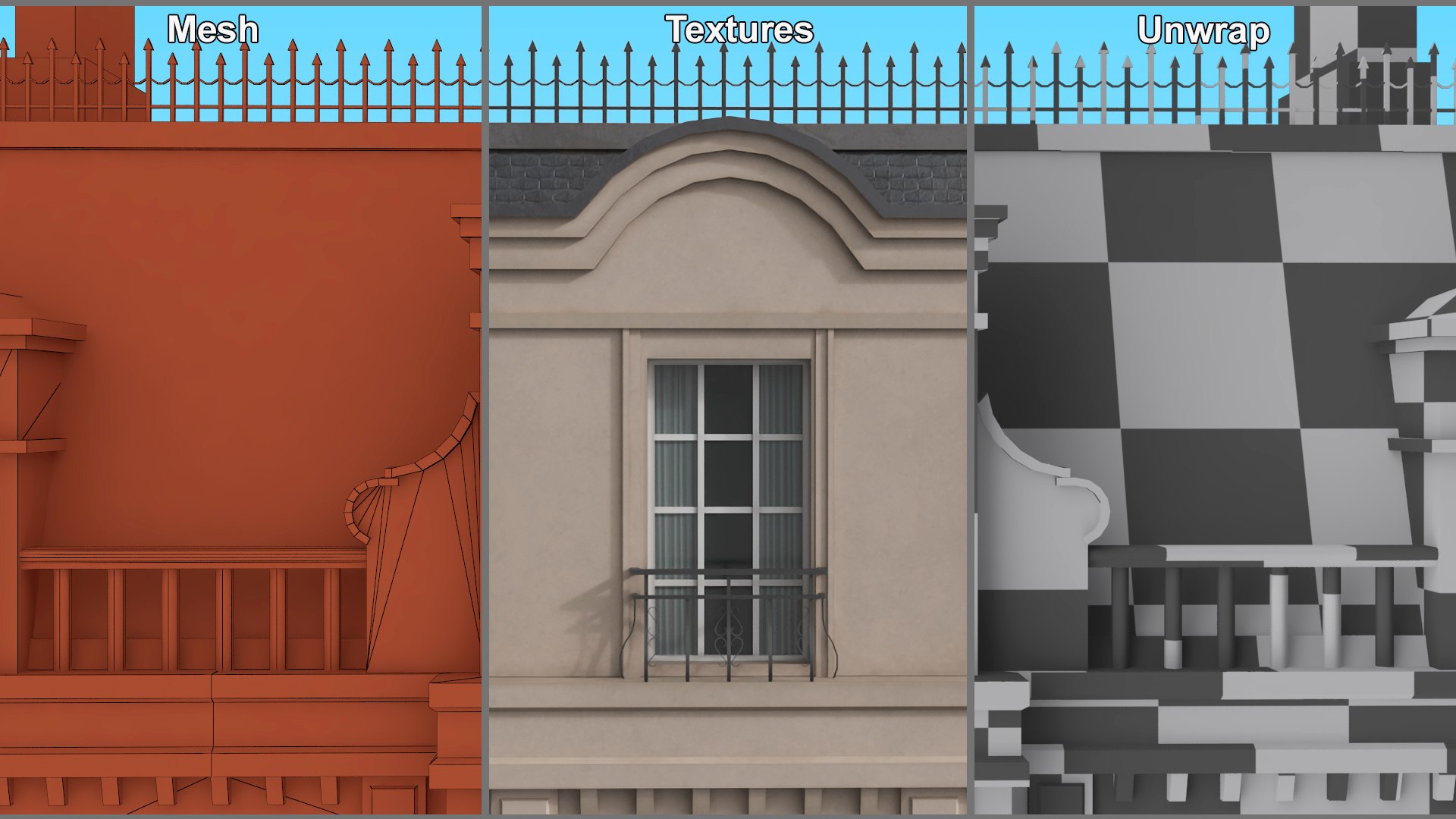 Paris Traditional Two Sided Building 3D - TurboSquid 2291200