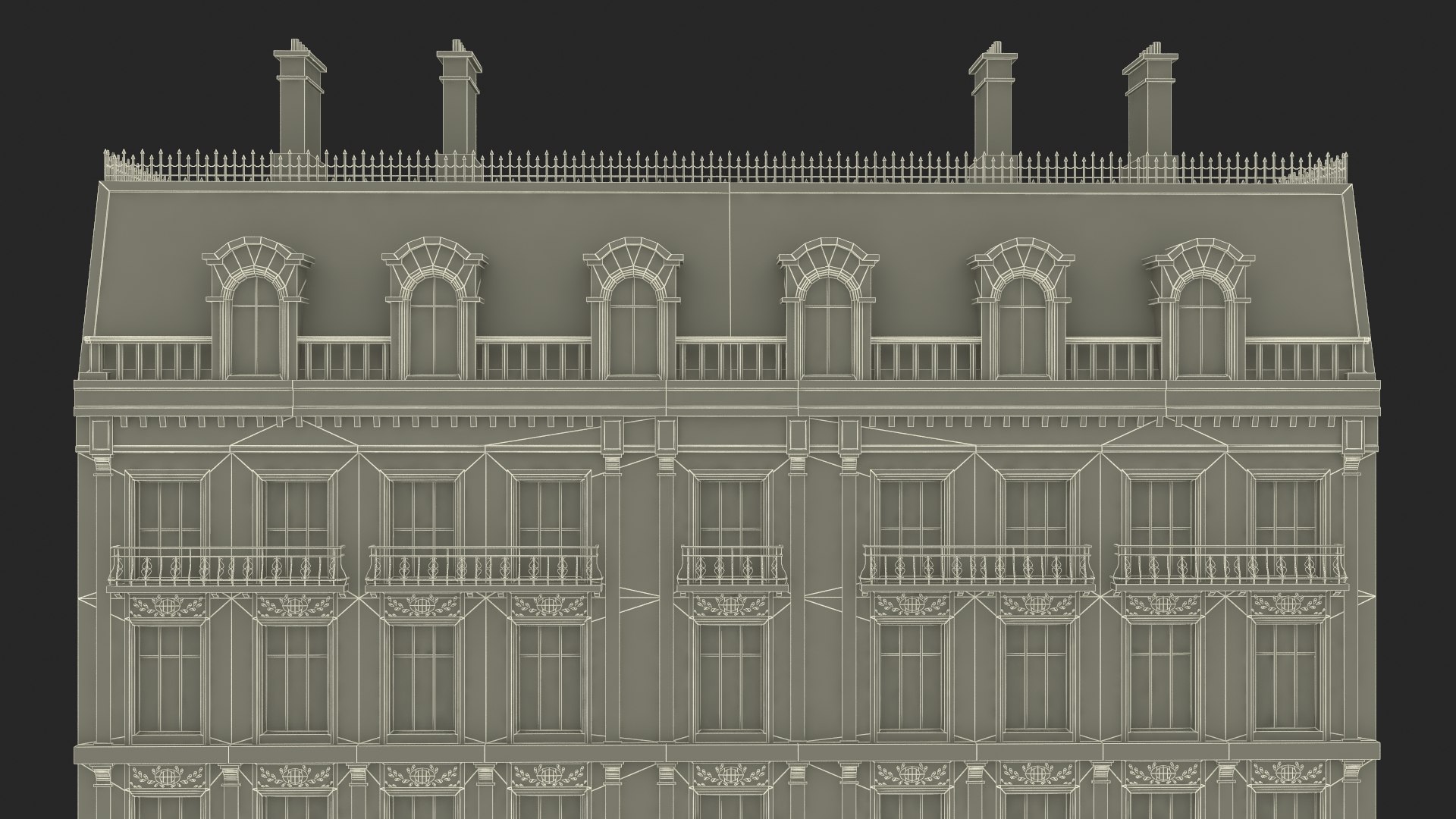Paris Traditional Two Sided Building 3D - TurboSquid 2291200