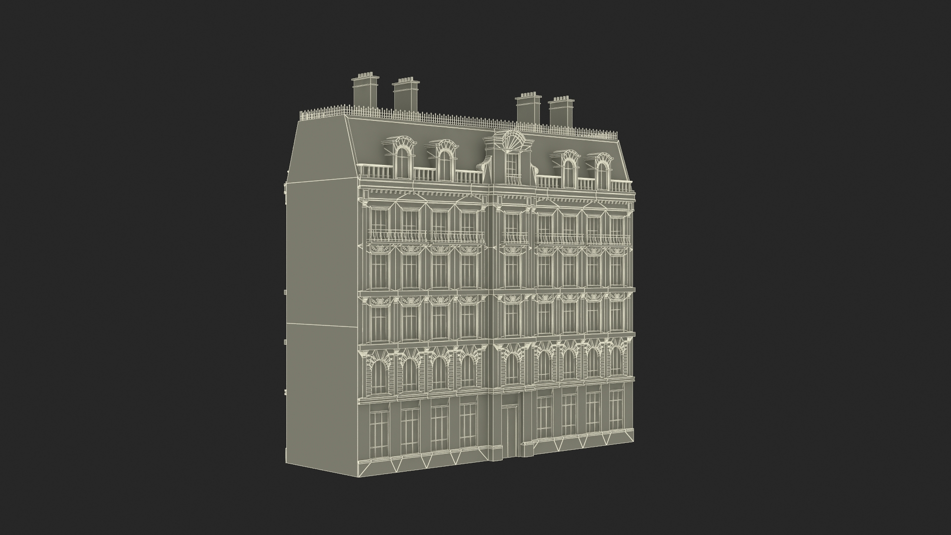 Paris Traditional Two Sided Building 3D - TurboSquid 2291200