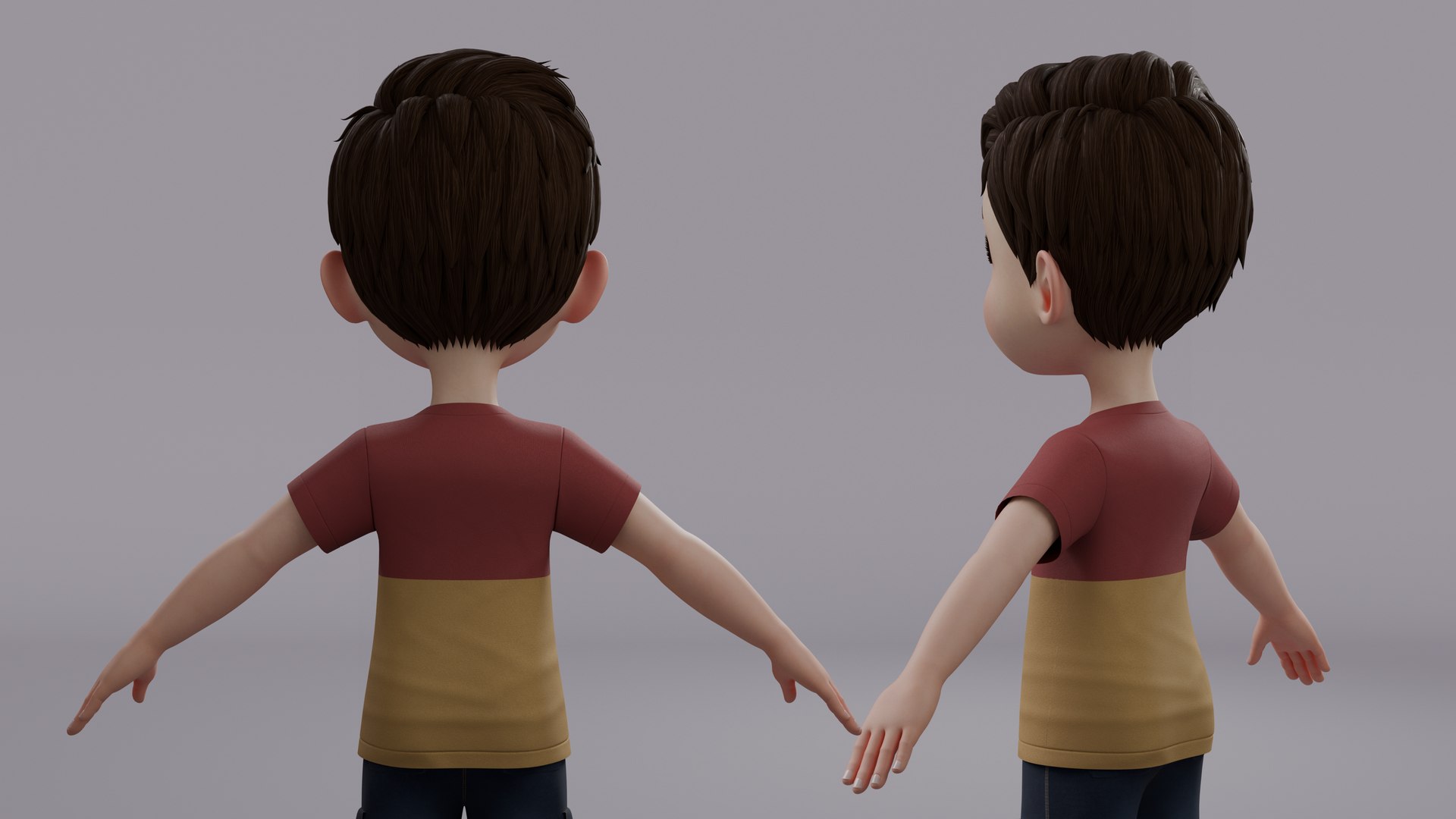 3D Cartoon Boy Rig Model - TurboSquid 2360125