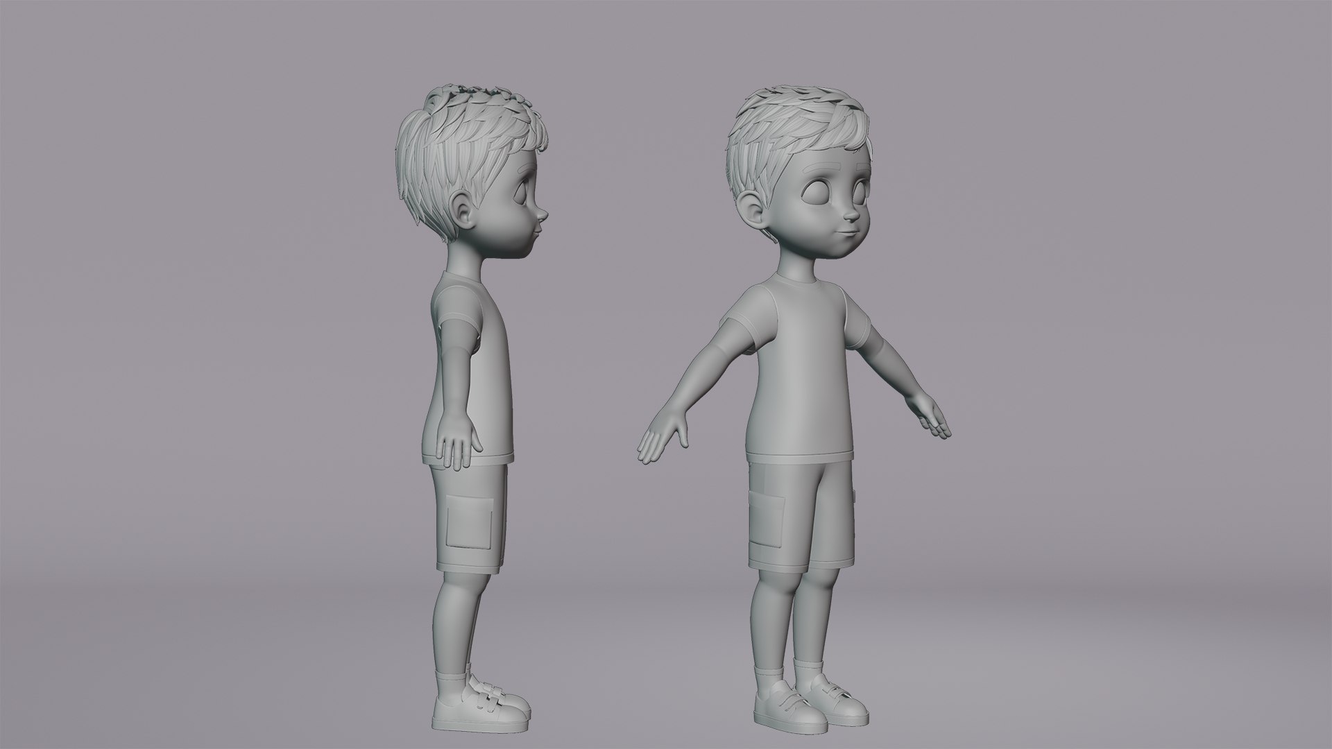 3D Cartoon Boy Rig Model - TurboSquid 2360125