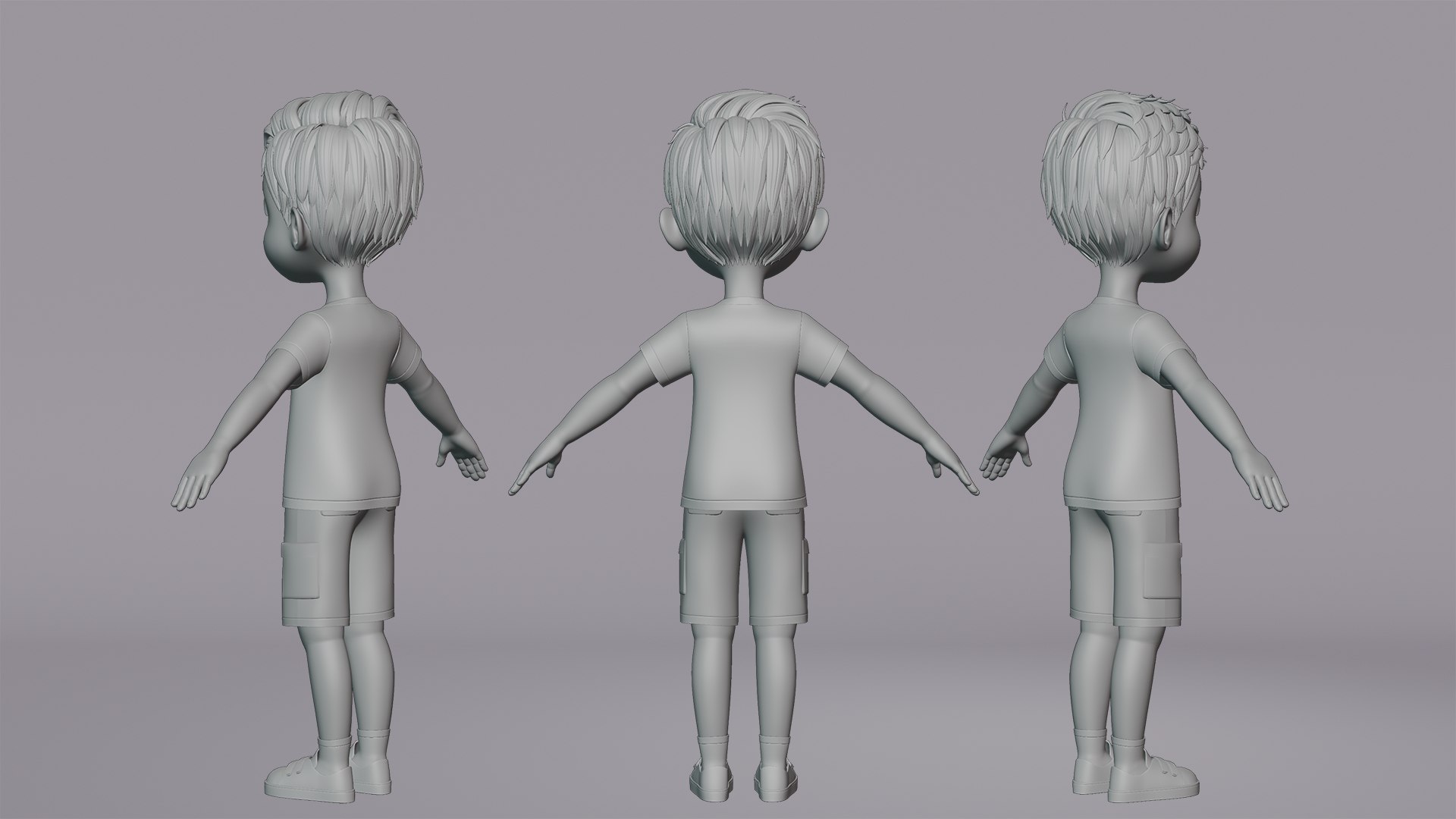 3D Cartoon Boy Rig Model - TurboSquid 2360125