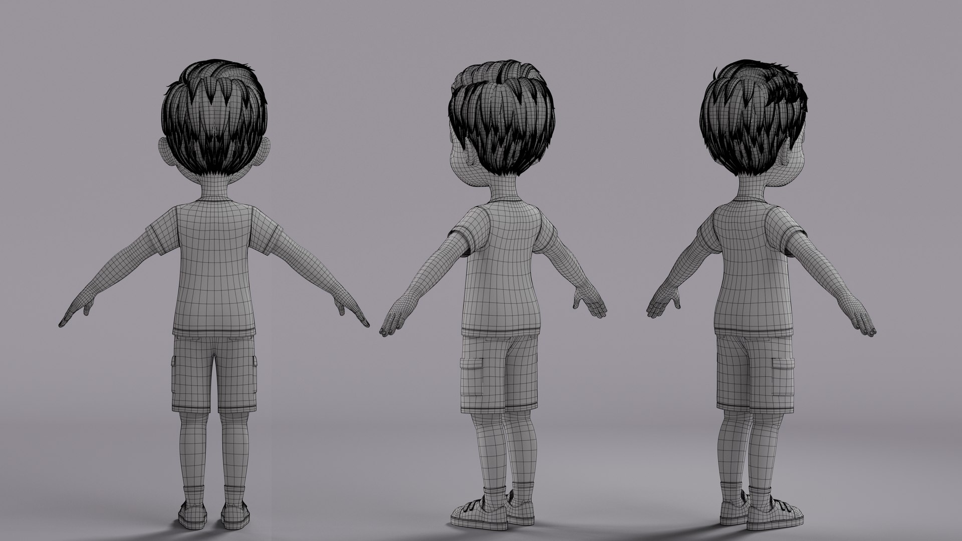 3D Cartoon Boy Rig Model - TurboSquid 2360125