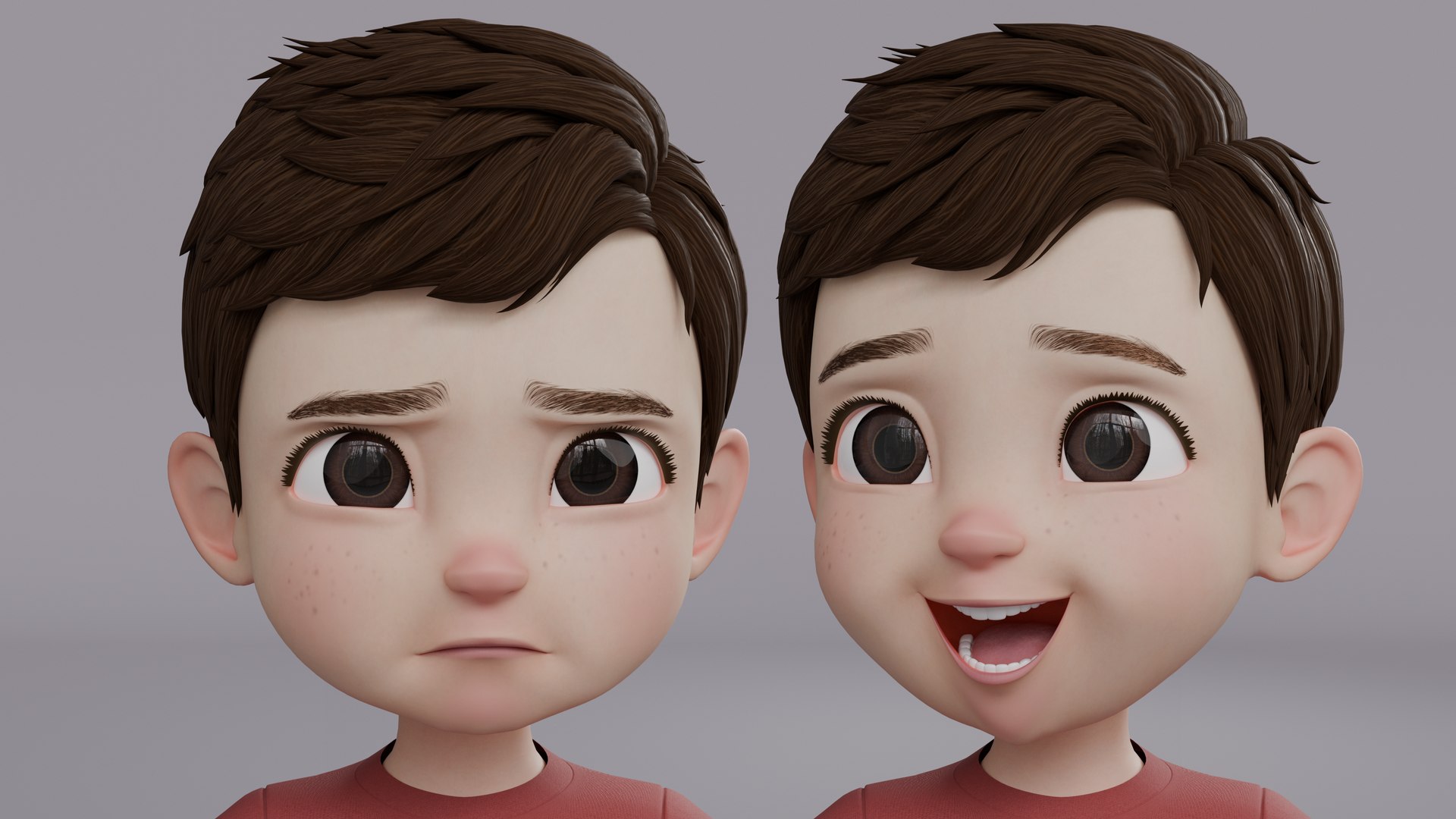3D Cartoon Boy Rig Model - TurboSquid 2360125