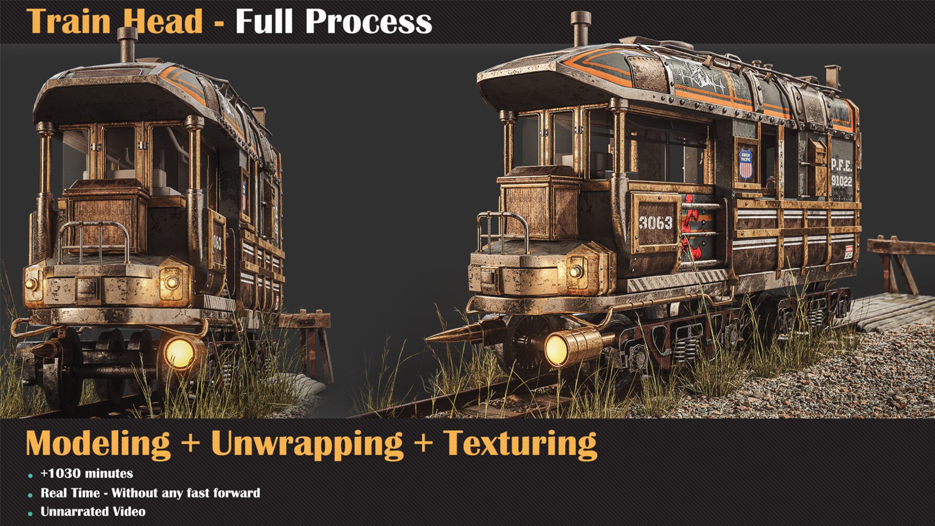 3D Train Head - Full Tutorial - TurboSquid 2277258