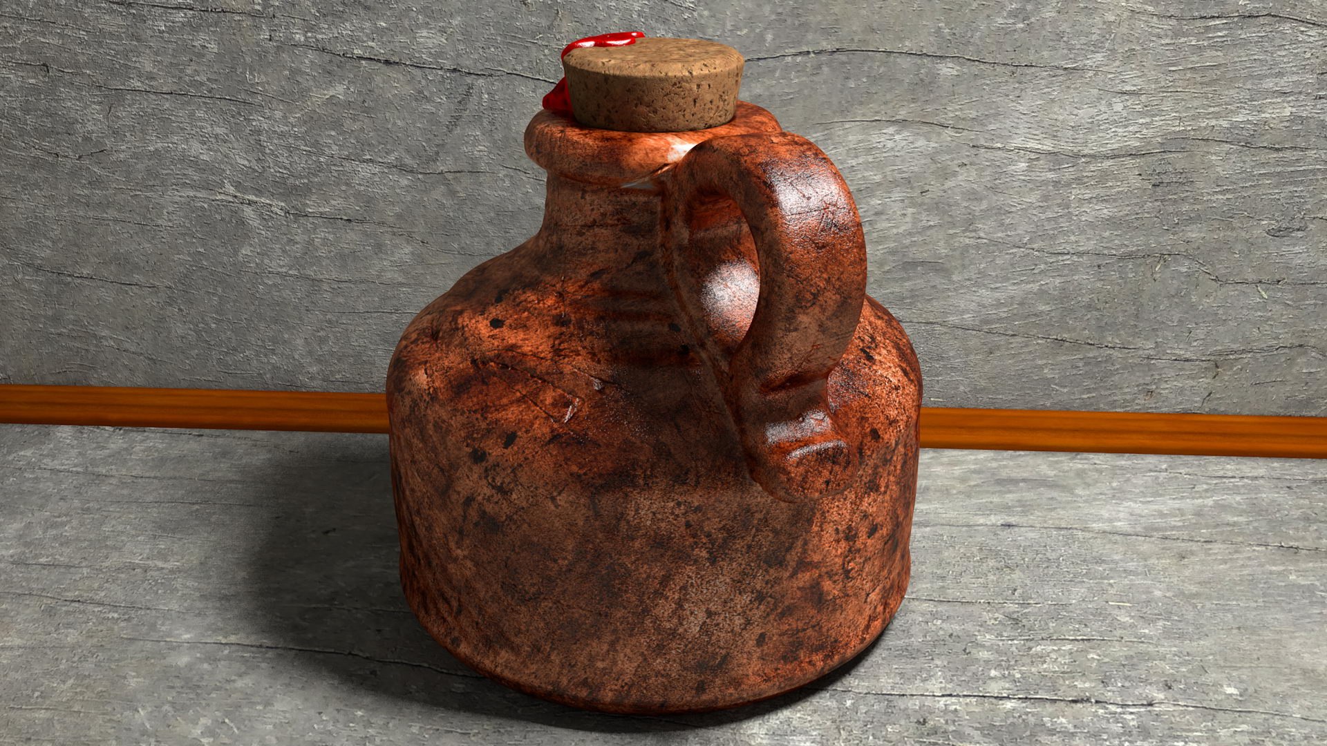 Scratched Cracked Bottle 3d Fbx