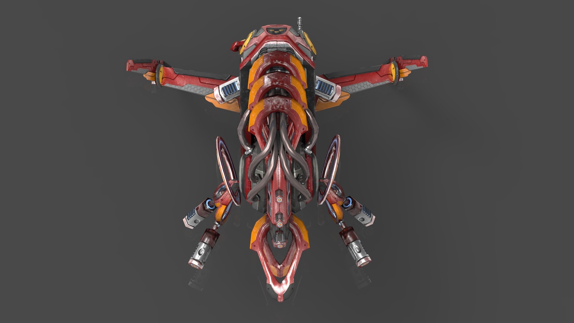 Red Manga Drone 3d 3ds