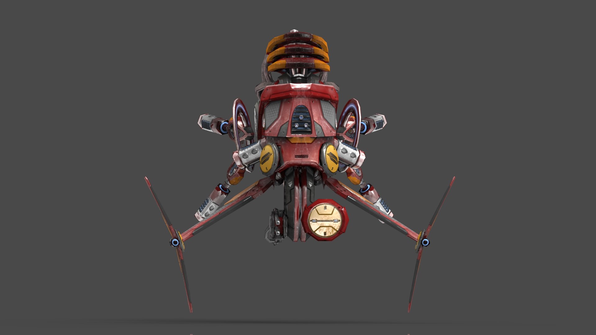 Red Manga Drone 3d 3ds