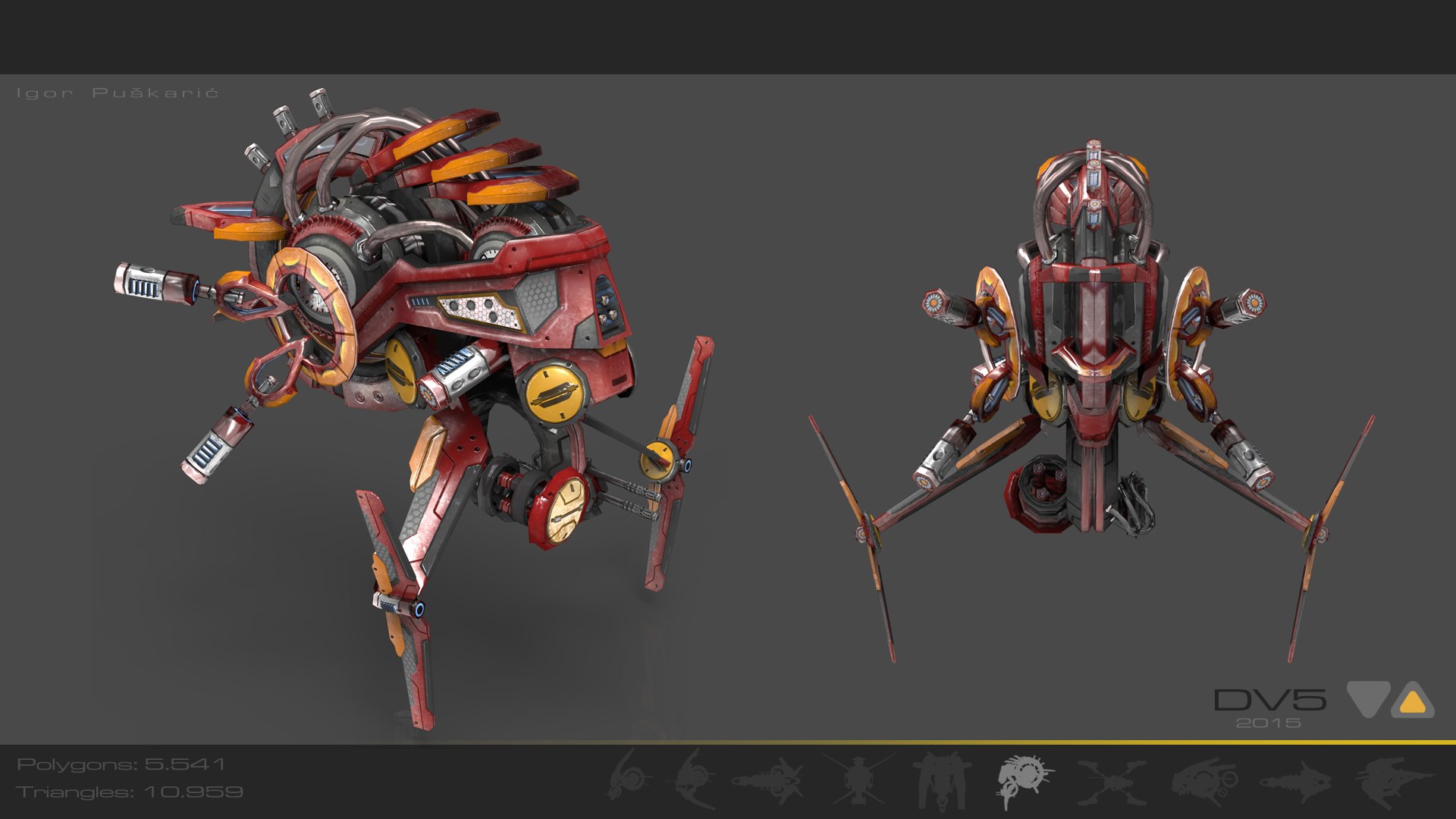 Red Manga Drone 3d 3ds