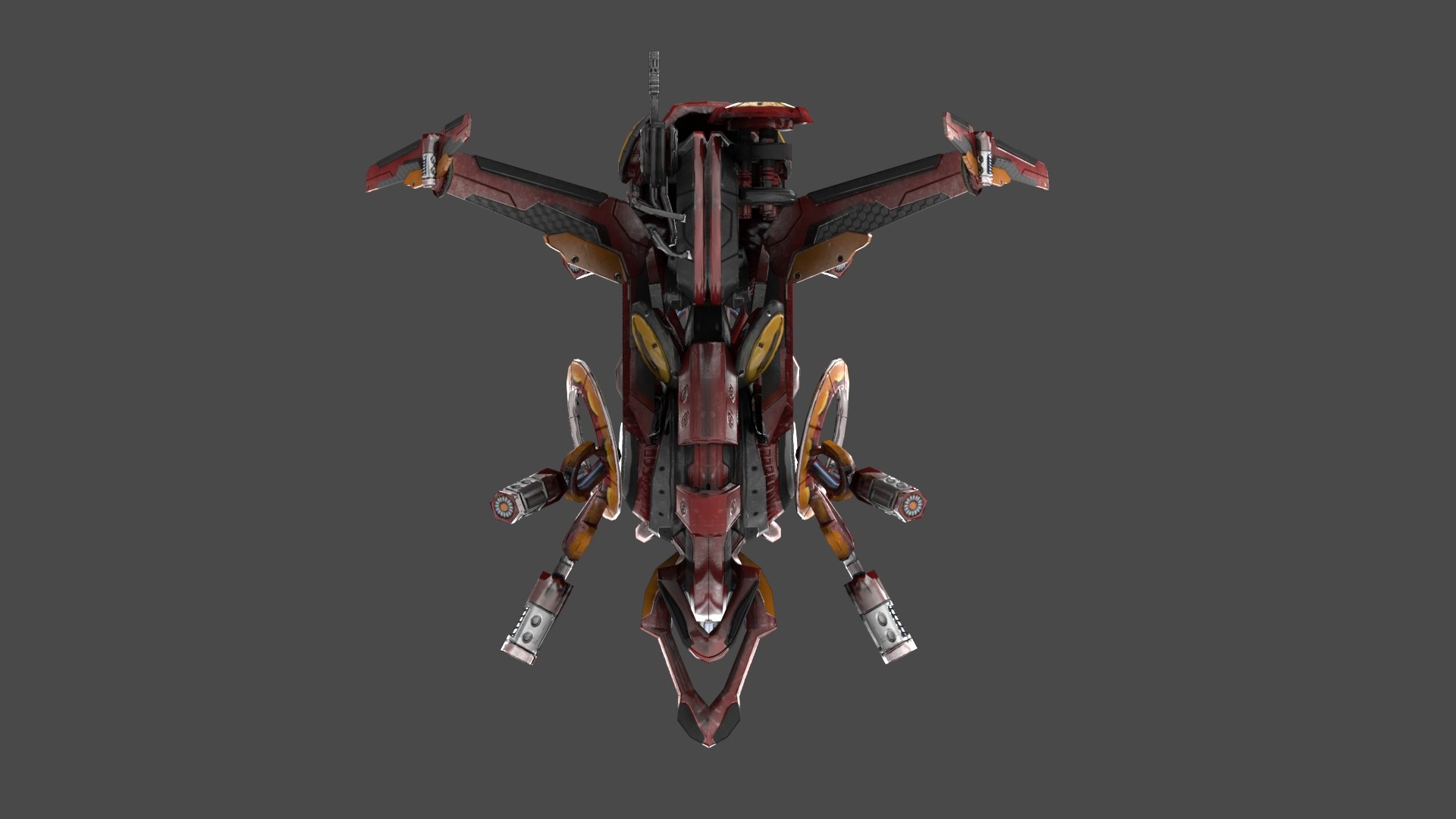 Red Manga Drone 3d 3ds
